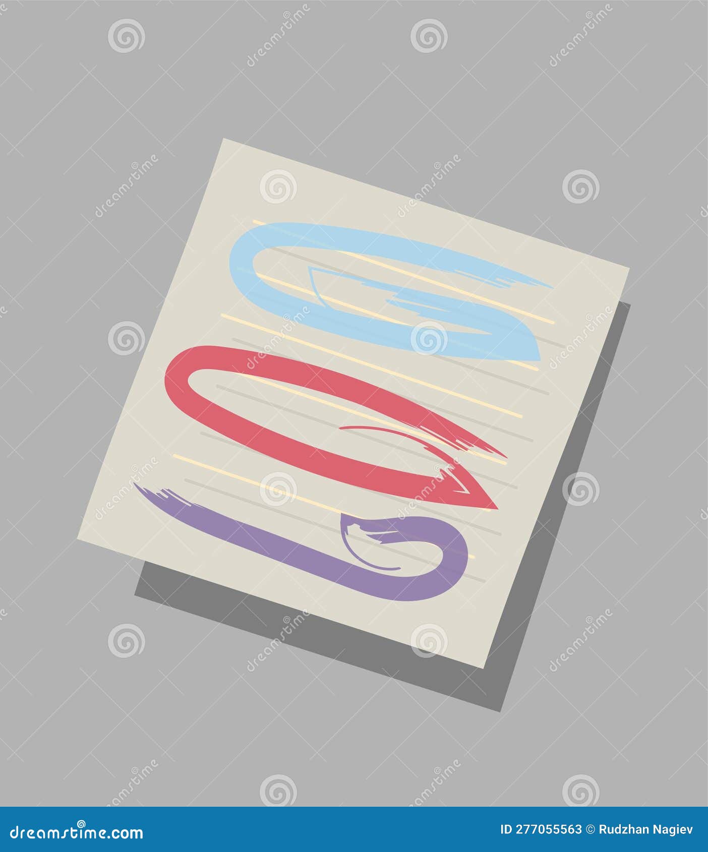 Notebook Paper Torn Concept Stock Vector - Illustration of memo, violet ...