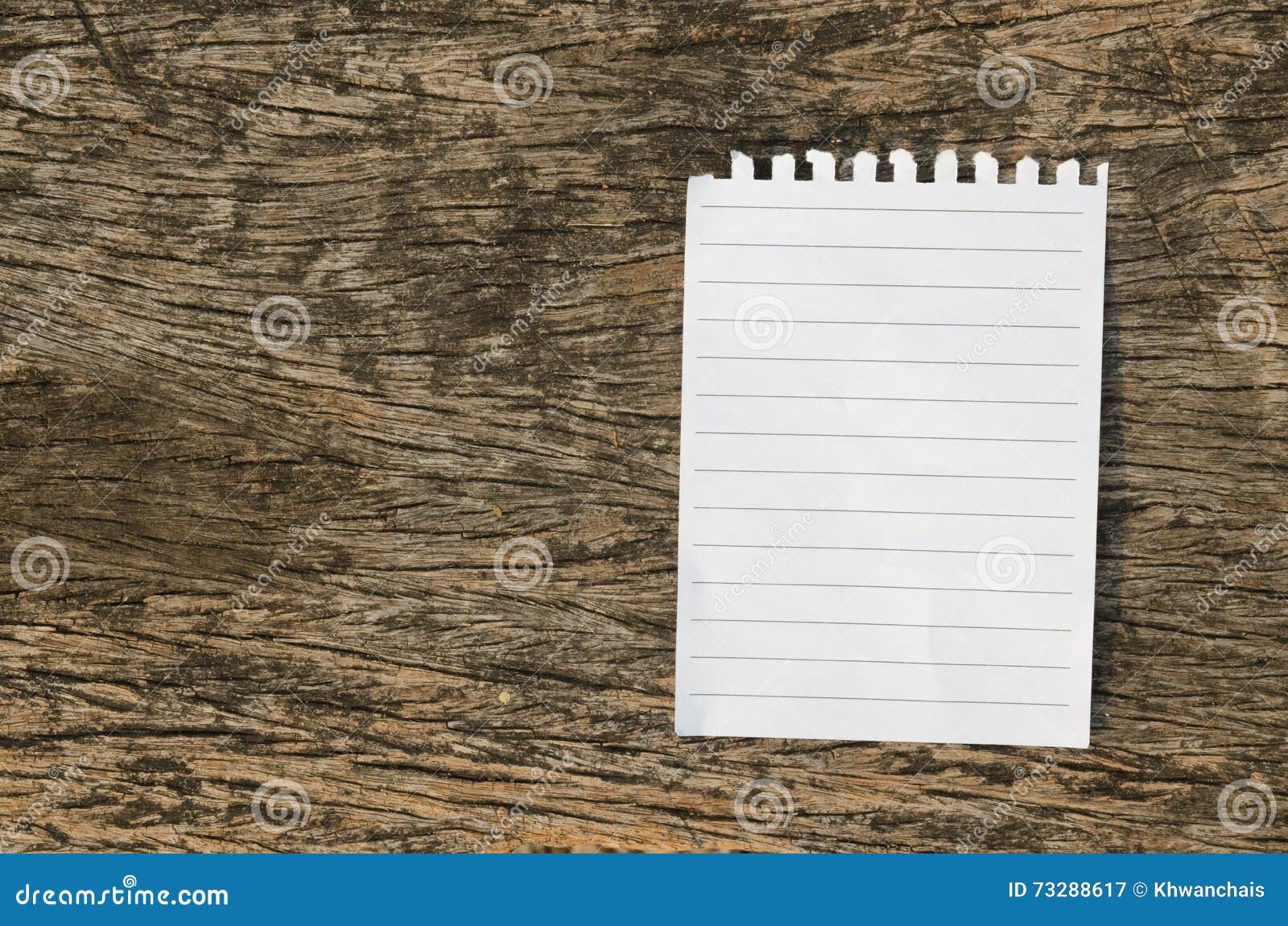Notebook Paper on Wood Background Stock Image - Image of binder, book ...