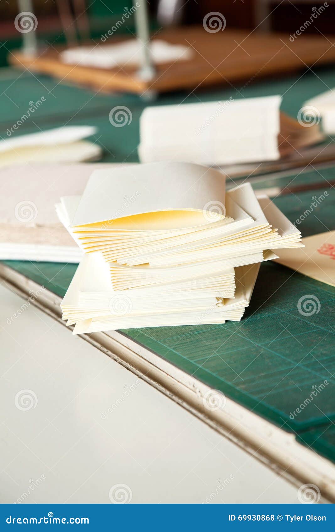 Notebook Papers on Table in Industry Stock Photo - Image of factory ...