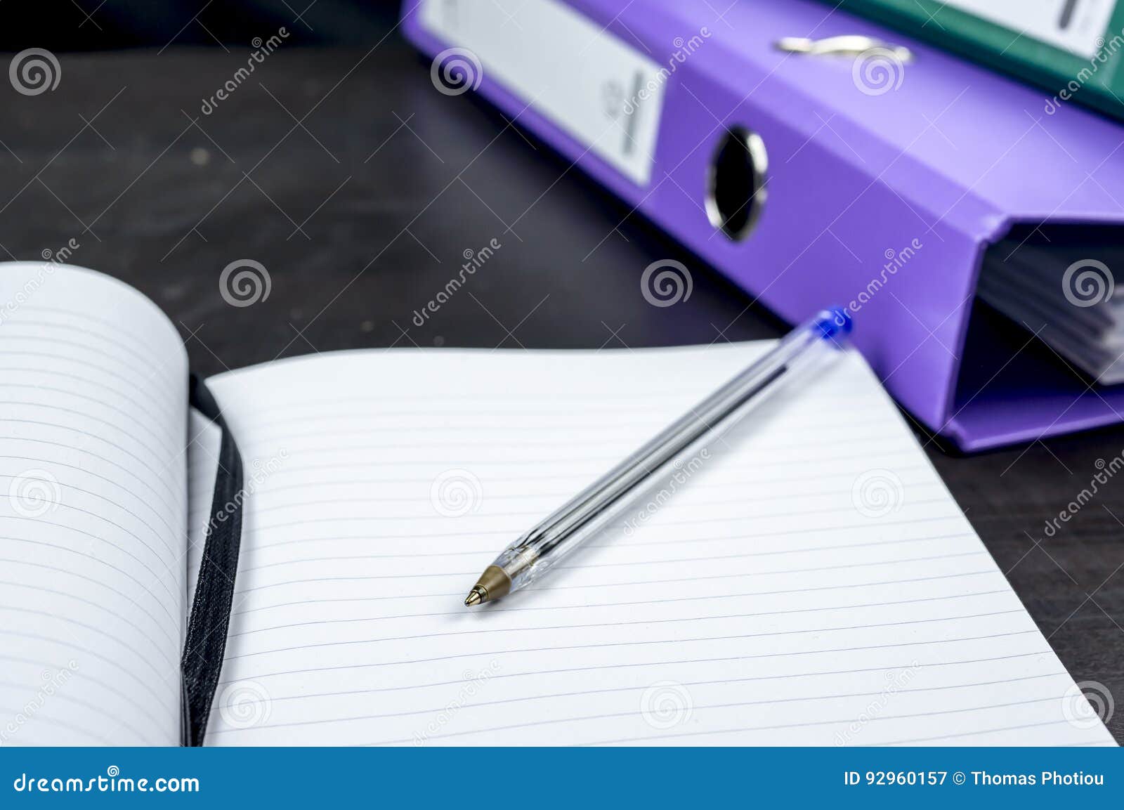 Notebook and Paperwork on Desk Stock Image - Image of concept, business ...