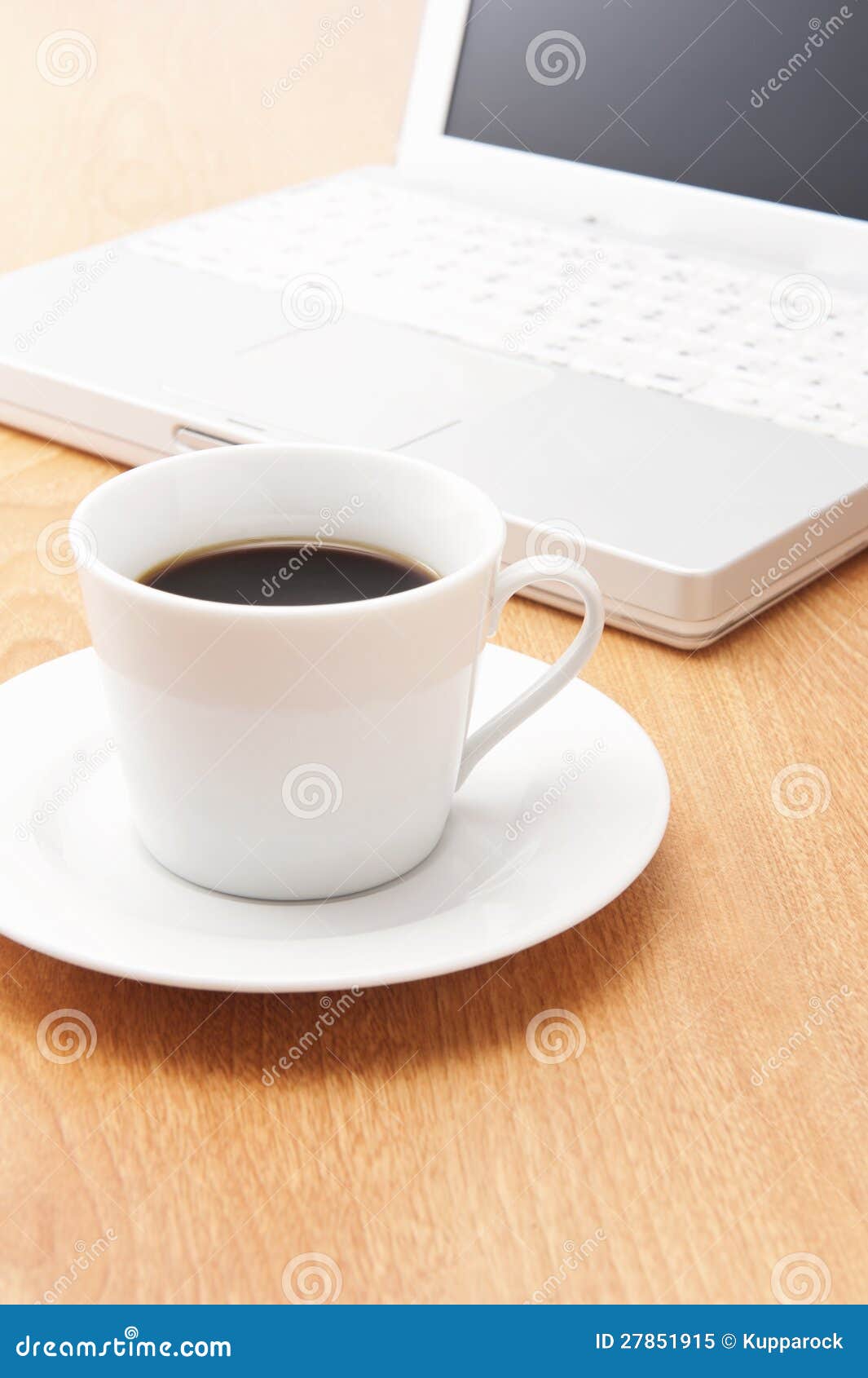 Notebook pc and coffee stock image. Image of brown, cafe - 27851915
