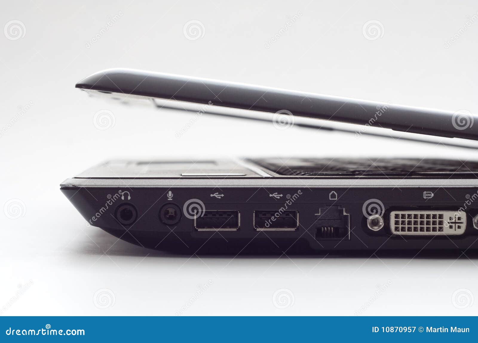 Notebook PC ports stock image. Image of hardware, connection - 10870957