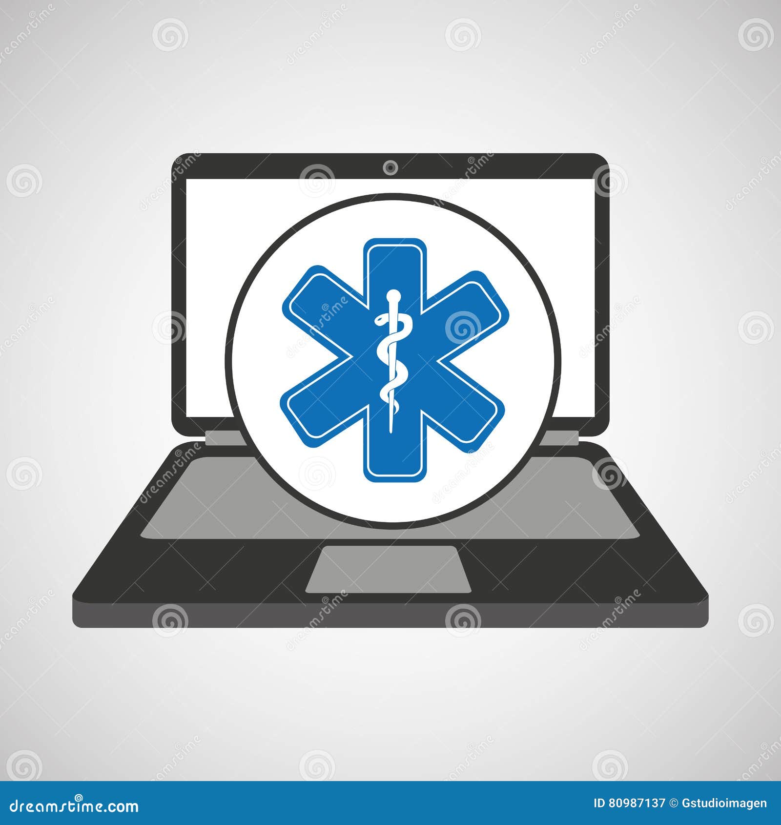 Notebook Pc Service Medical Symbol Stock Vector - Illustration of ...