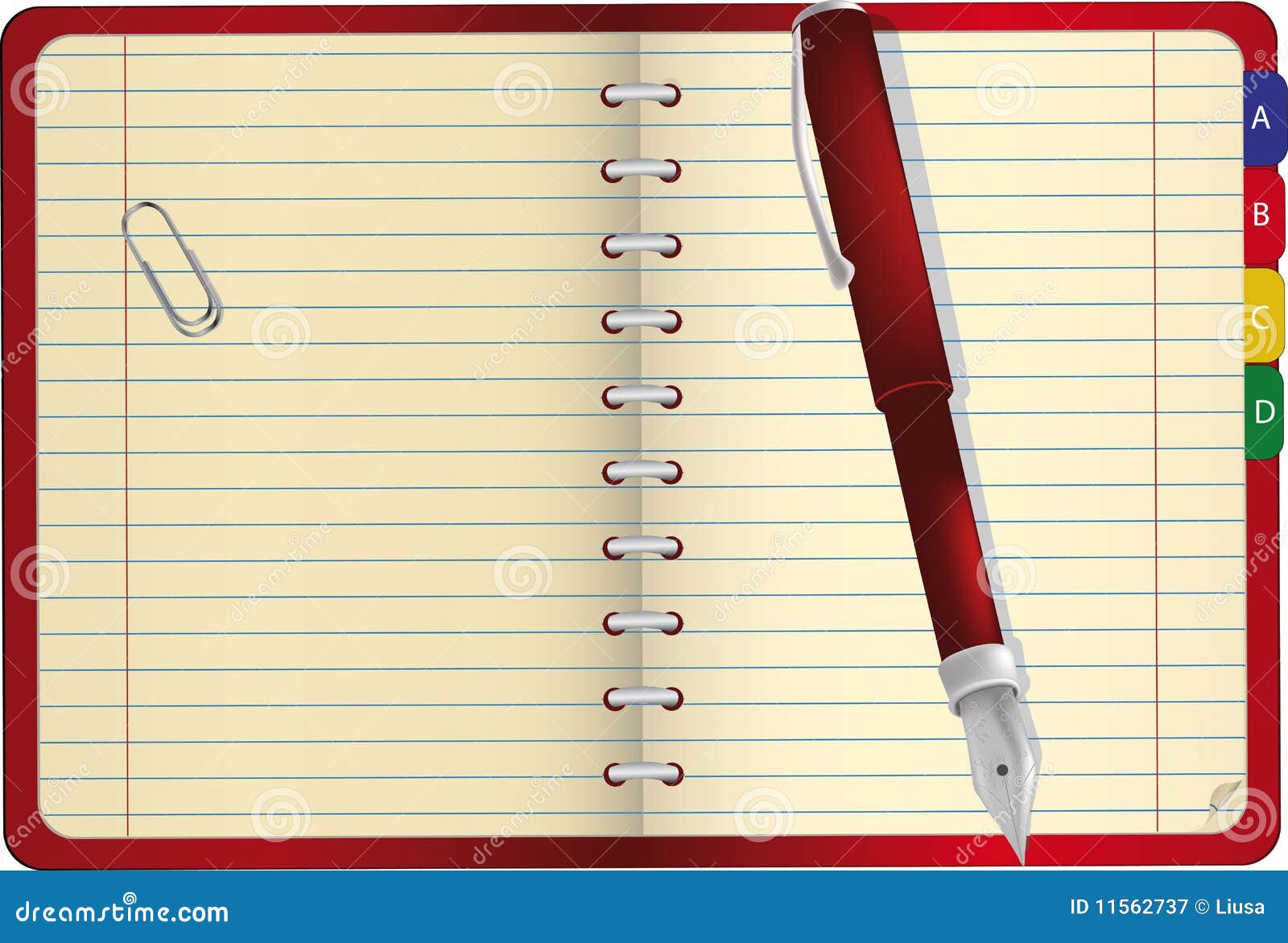 Notebook and the pen stock vector. Illustration of paper - 11562737 Notebook and the pen stock vector. Illustration of paper - 11562737