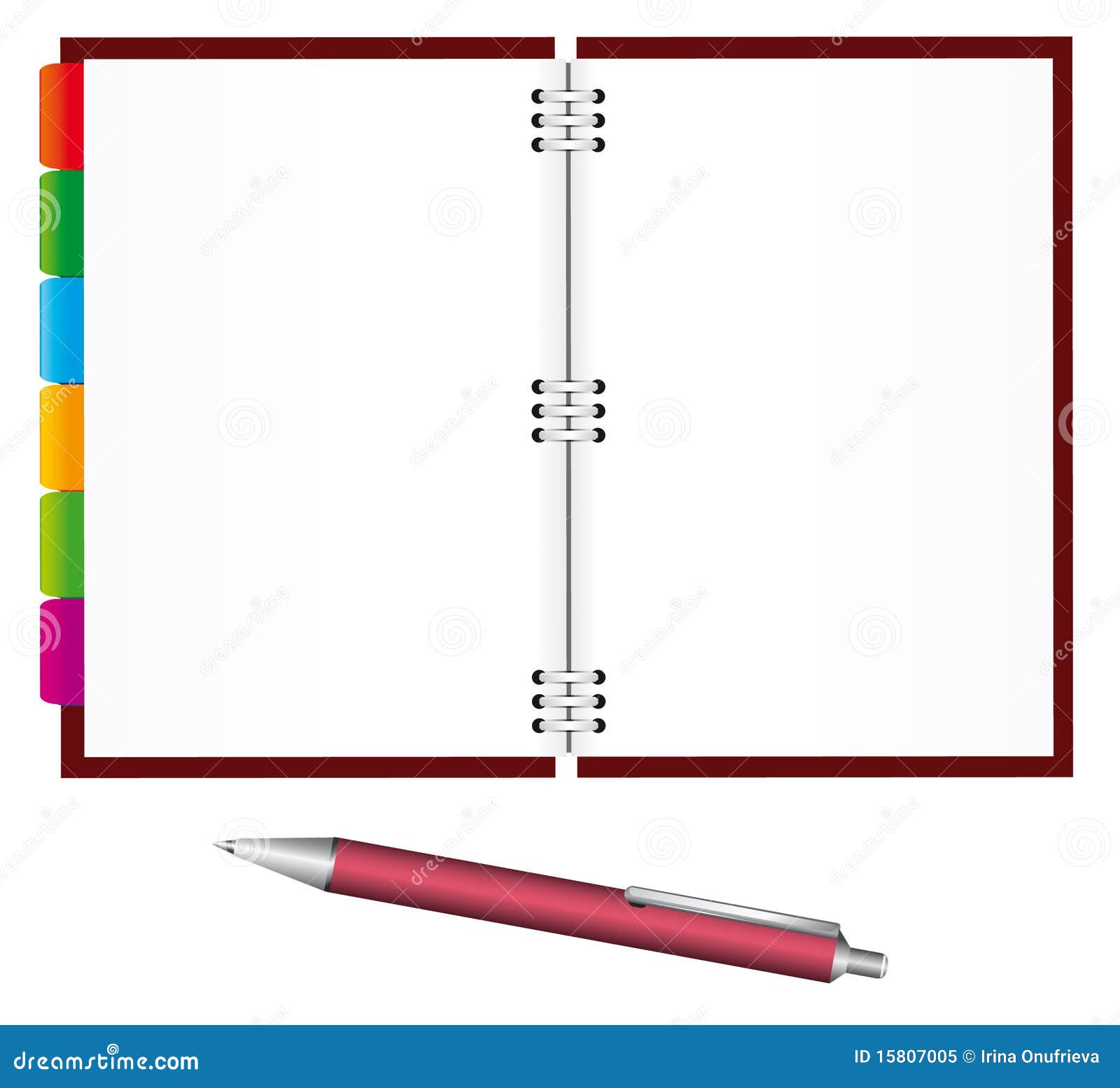 Notebook and pen stock vector. Illustration of drawing - 15807005