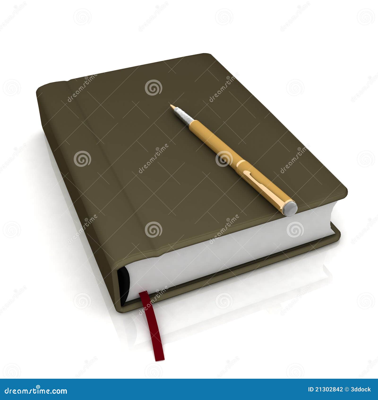 Notebook and pen stock illustration. Illustration of detail - 21302842