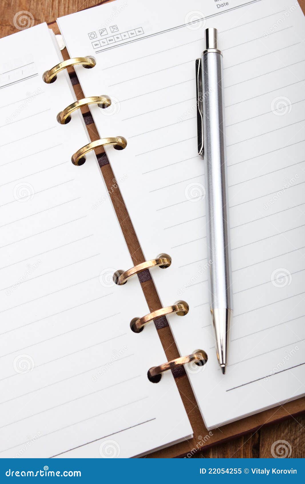 Notebook and pen stock image. Image of brown, meeting - 22054255