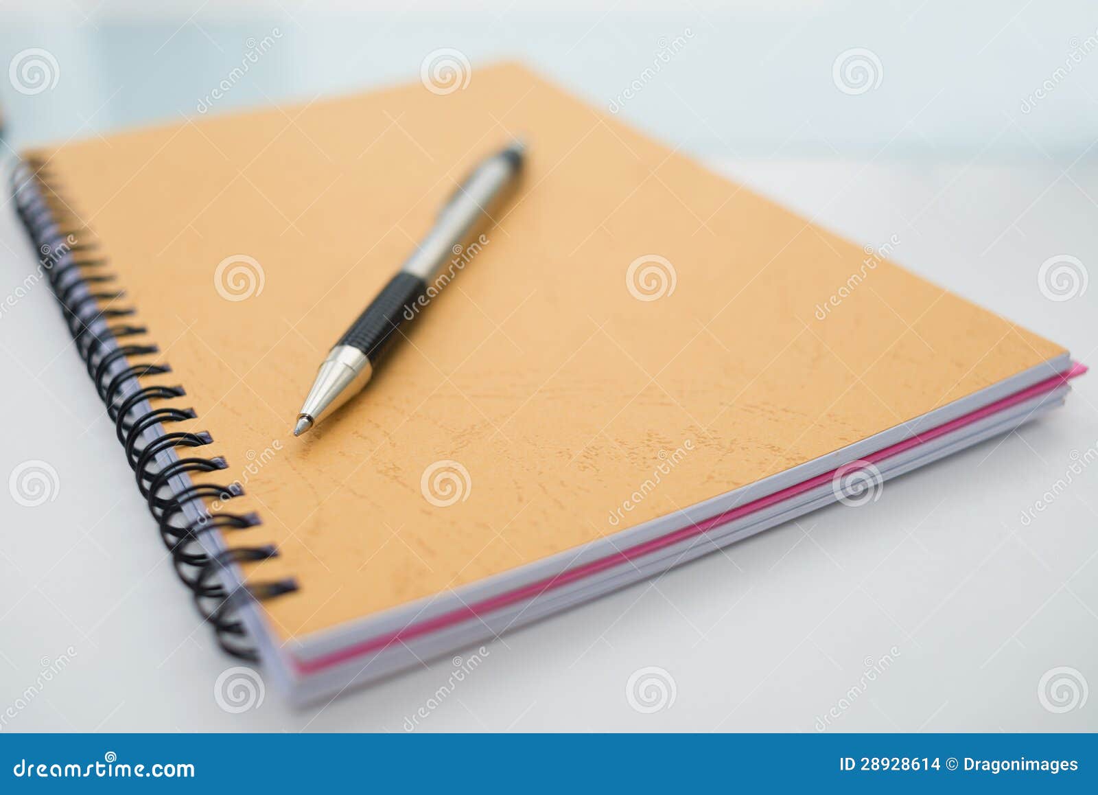 Notebook and pen stock photo. Image of pocketbook, ballpen - 28928614