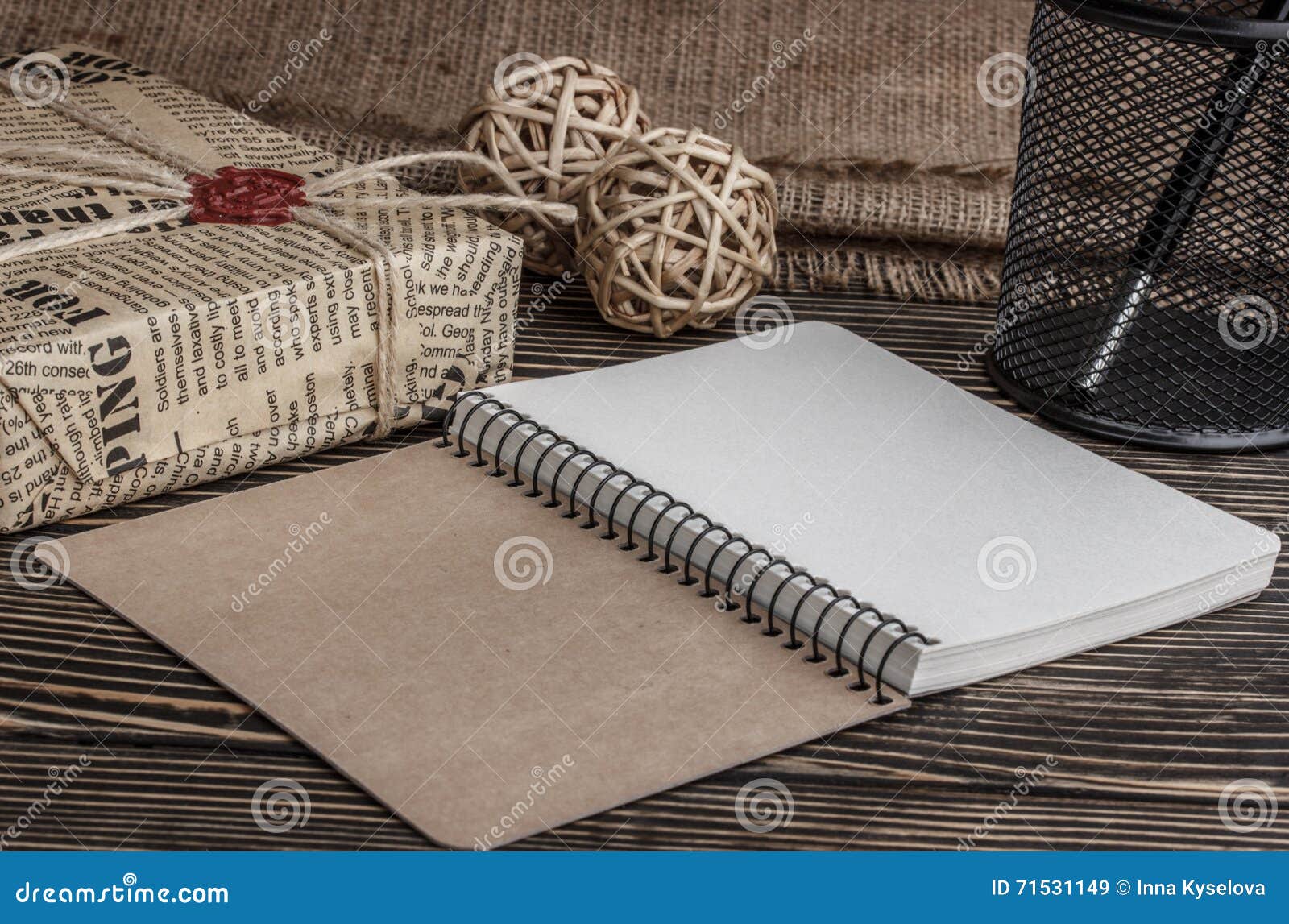 Notebook Pen and a Box of Old Books on a Table Stock Image - Image of ...