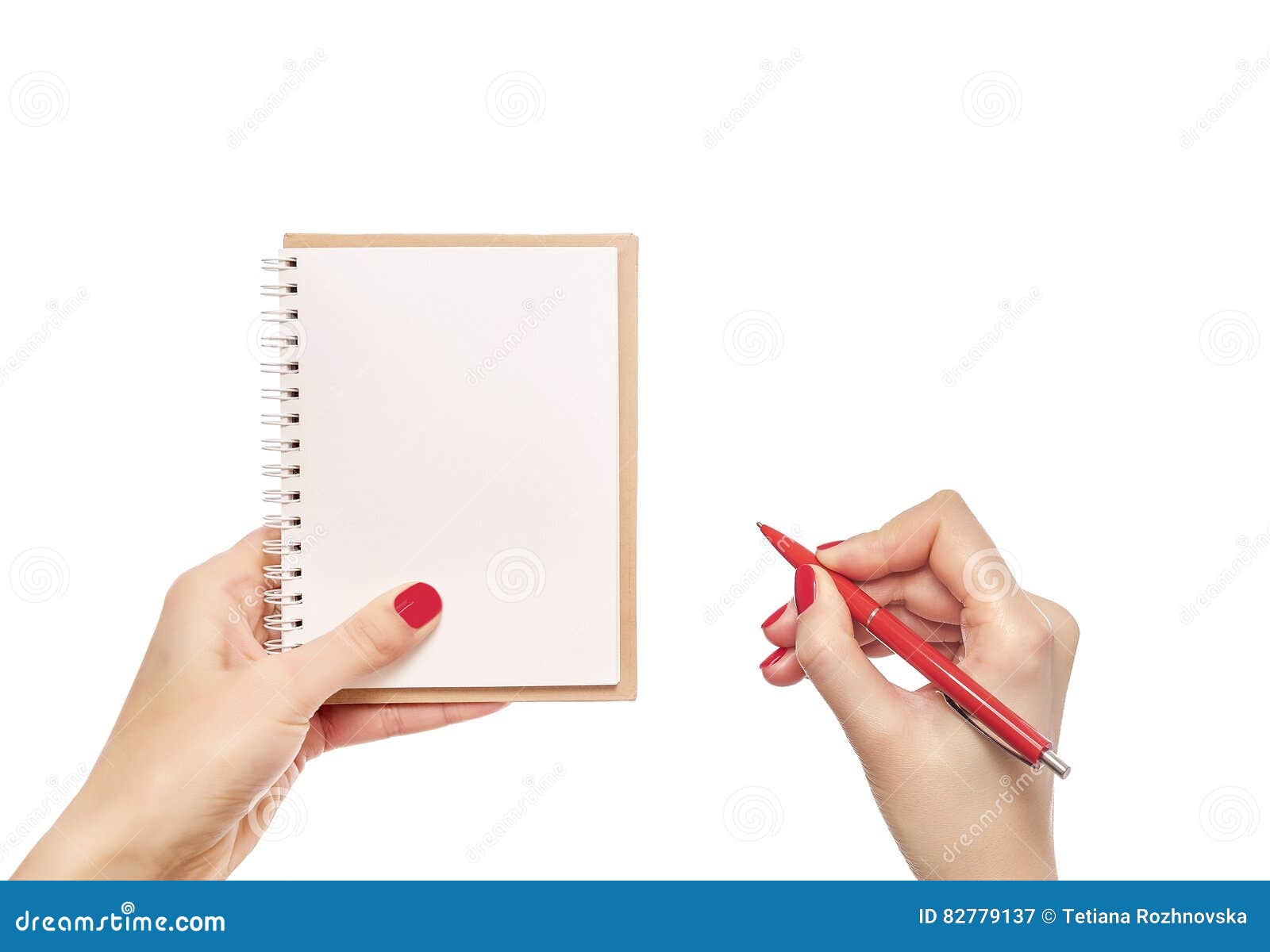 Notebook and pen in hand. stock image. Image of girl - 82779137