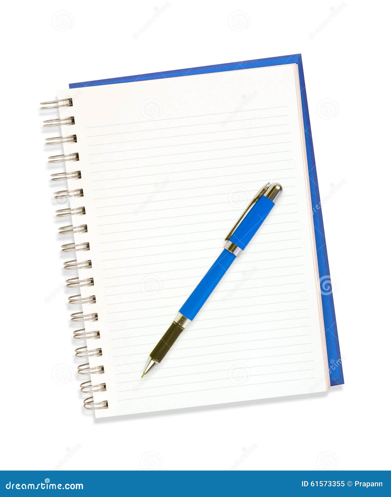 Notebook and pen isolated stock image. Image of message - 61573355