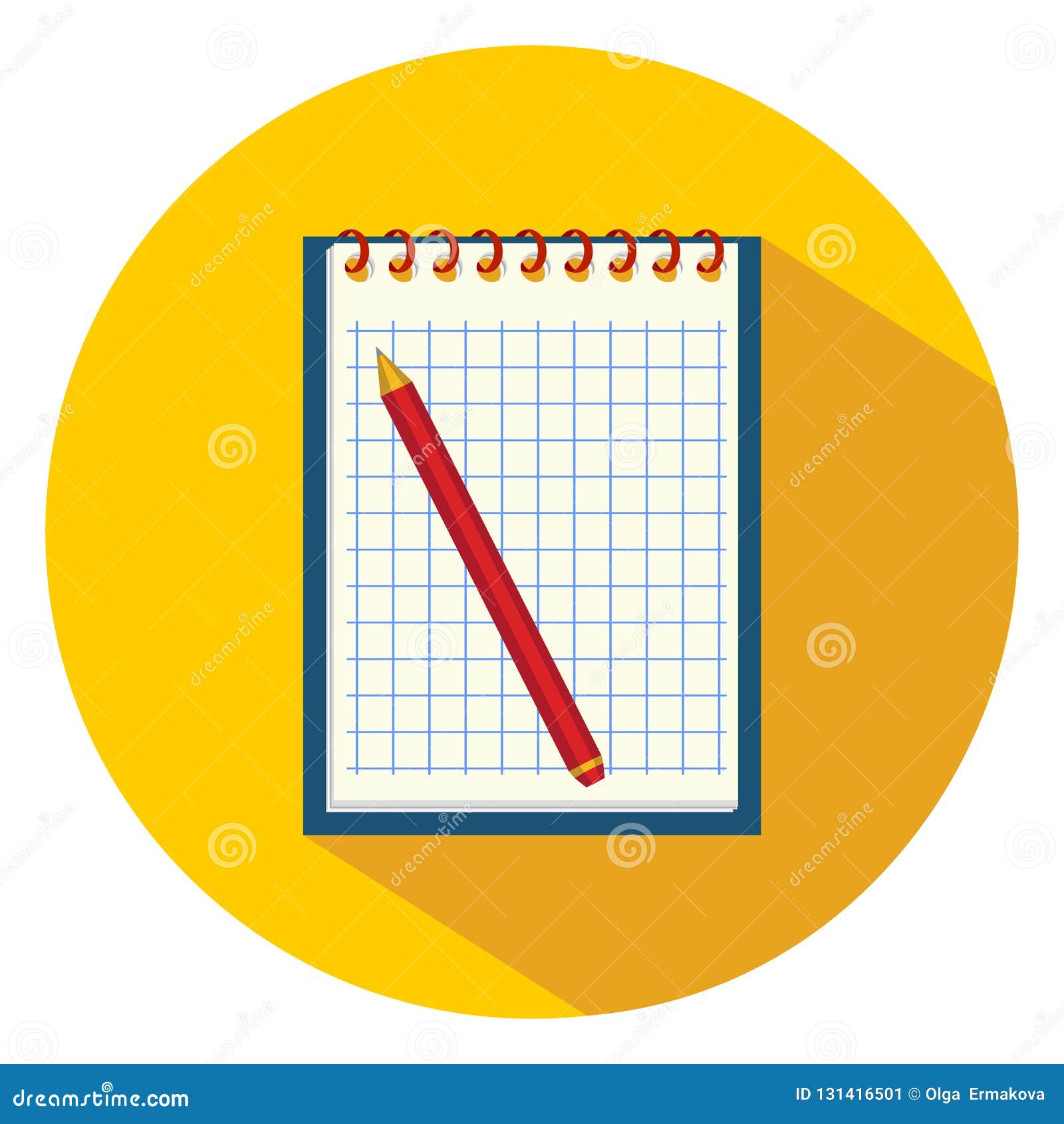 Notebook and Pen for Notes. Vector Illustration Stock Illustration ...