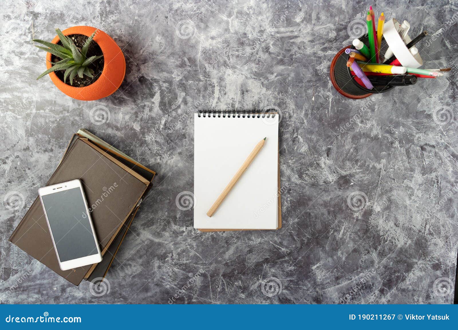 Notebook and Pen for Recording Plans. Preparation for Planning Stock ...