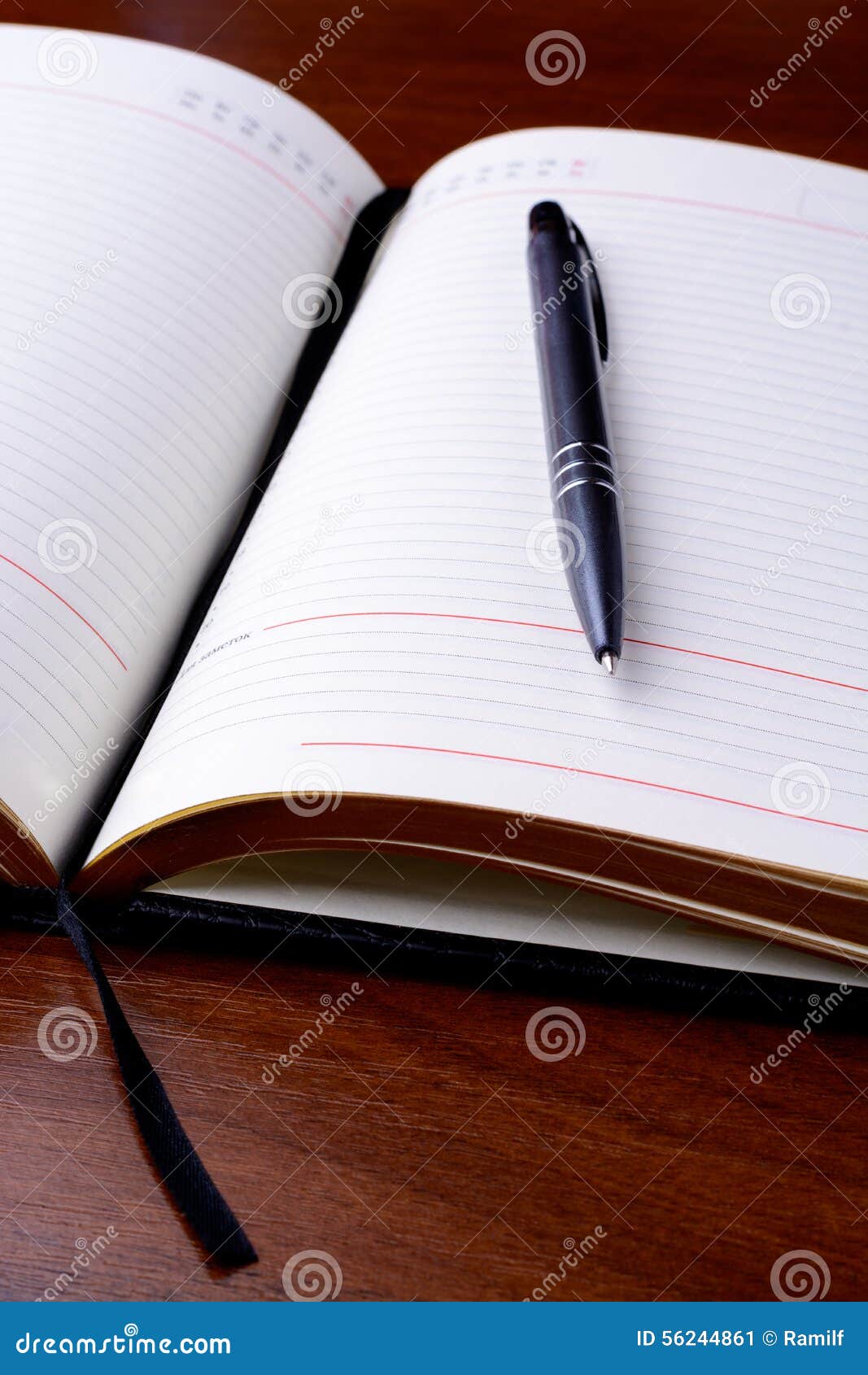Notebook and Pen on the Table Stock Image - Image of meeting, personal ...