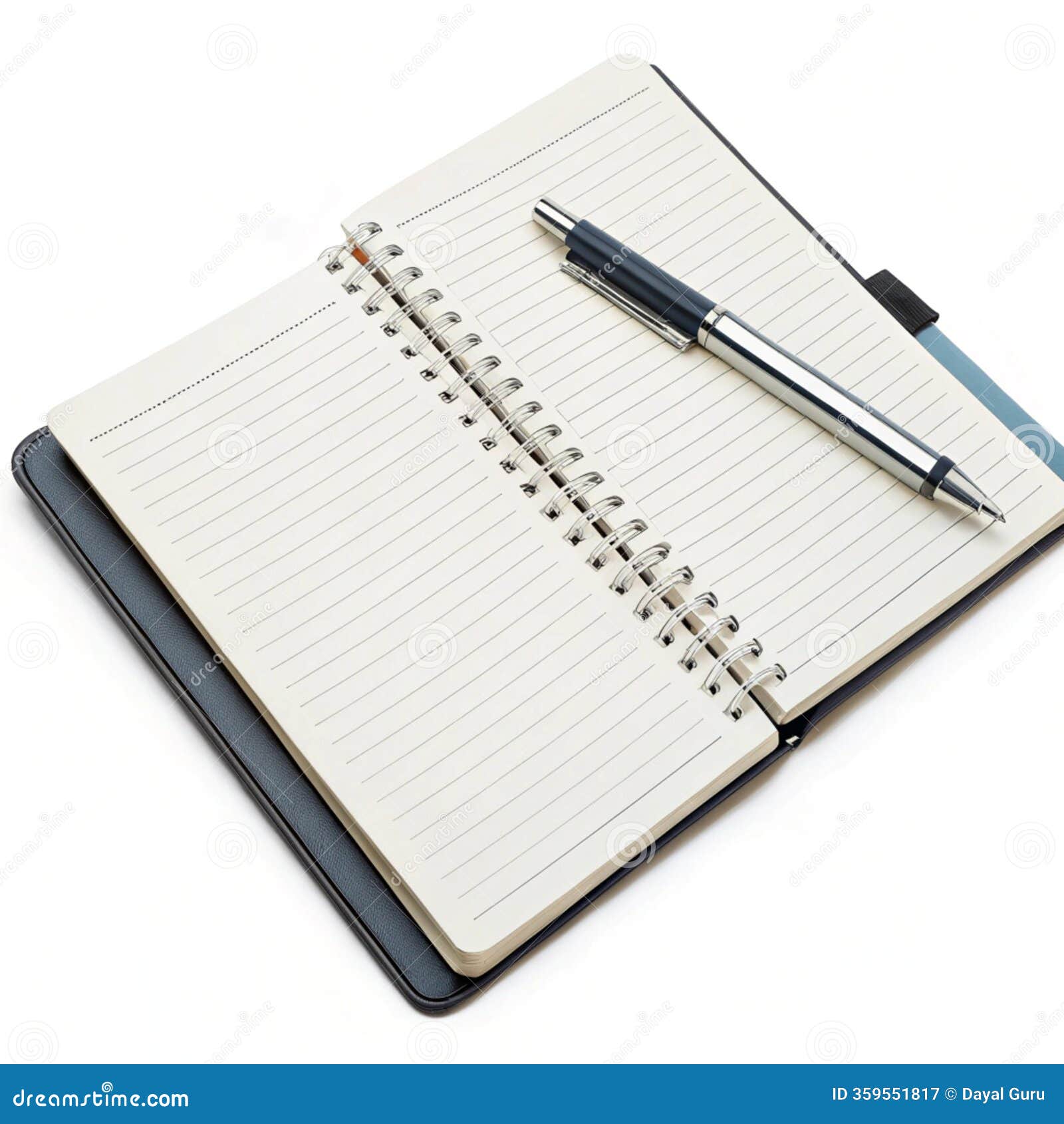 Notebook with Pen on Transparent Background Stock Illustration ...