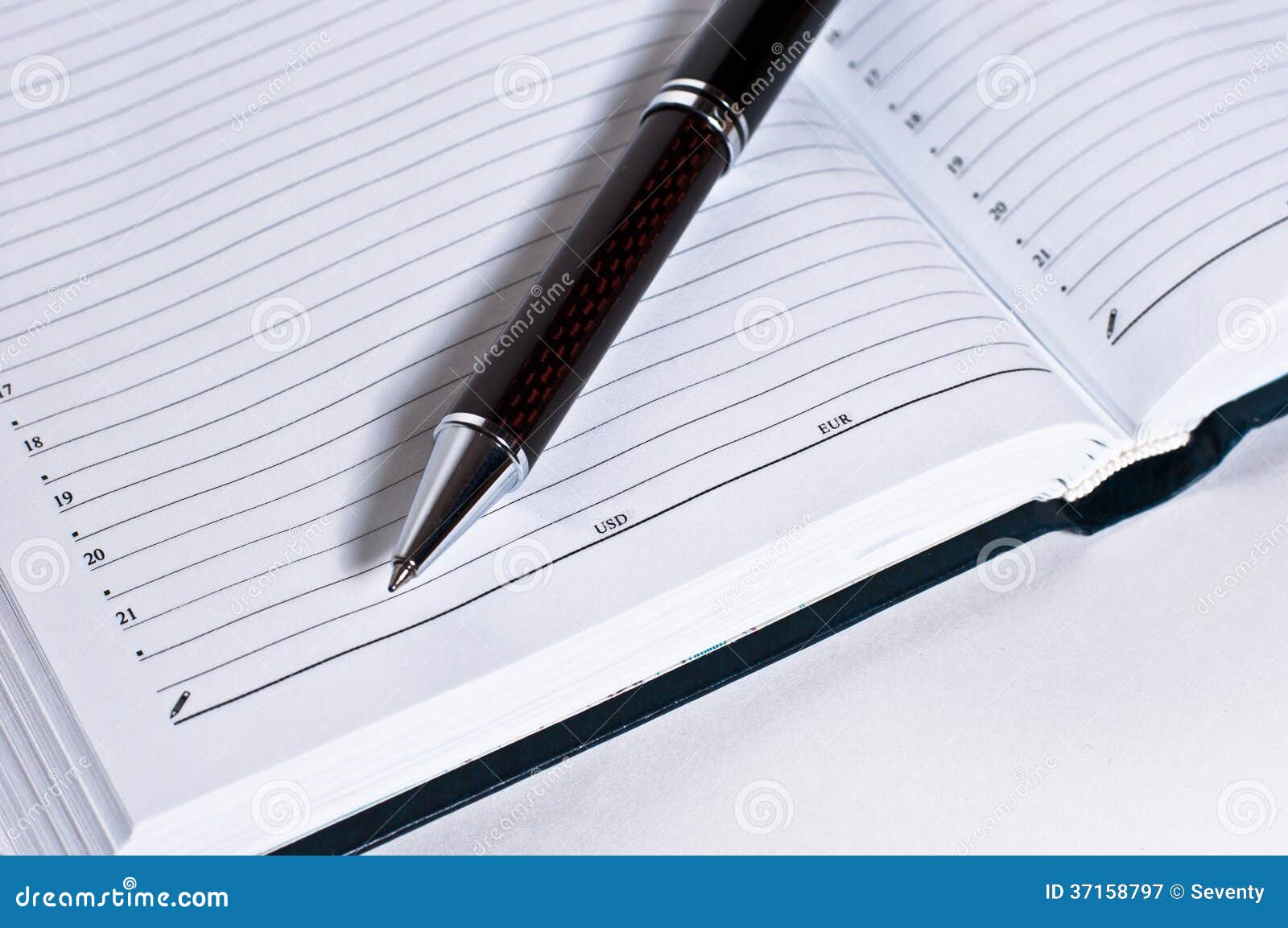 Notebook and pen stock image. Image of ballpen, ideas - 37158797