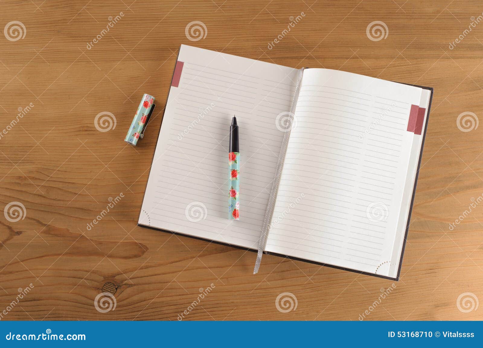 Notebook and pen stock photo. Image of copyspace, open - 53168710