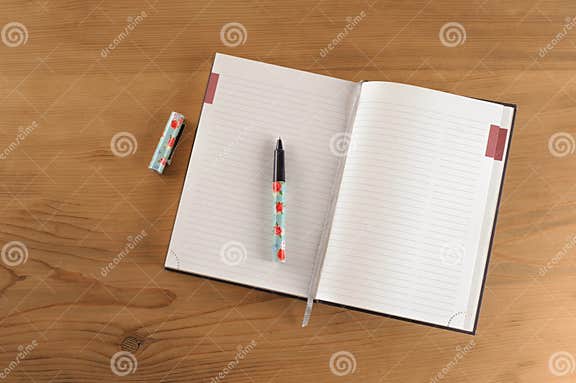 Notebook and pen stock photo. Image of copyspace, open - 53168710
