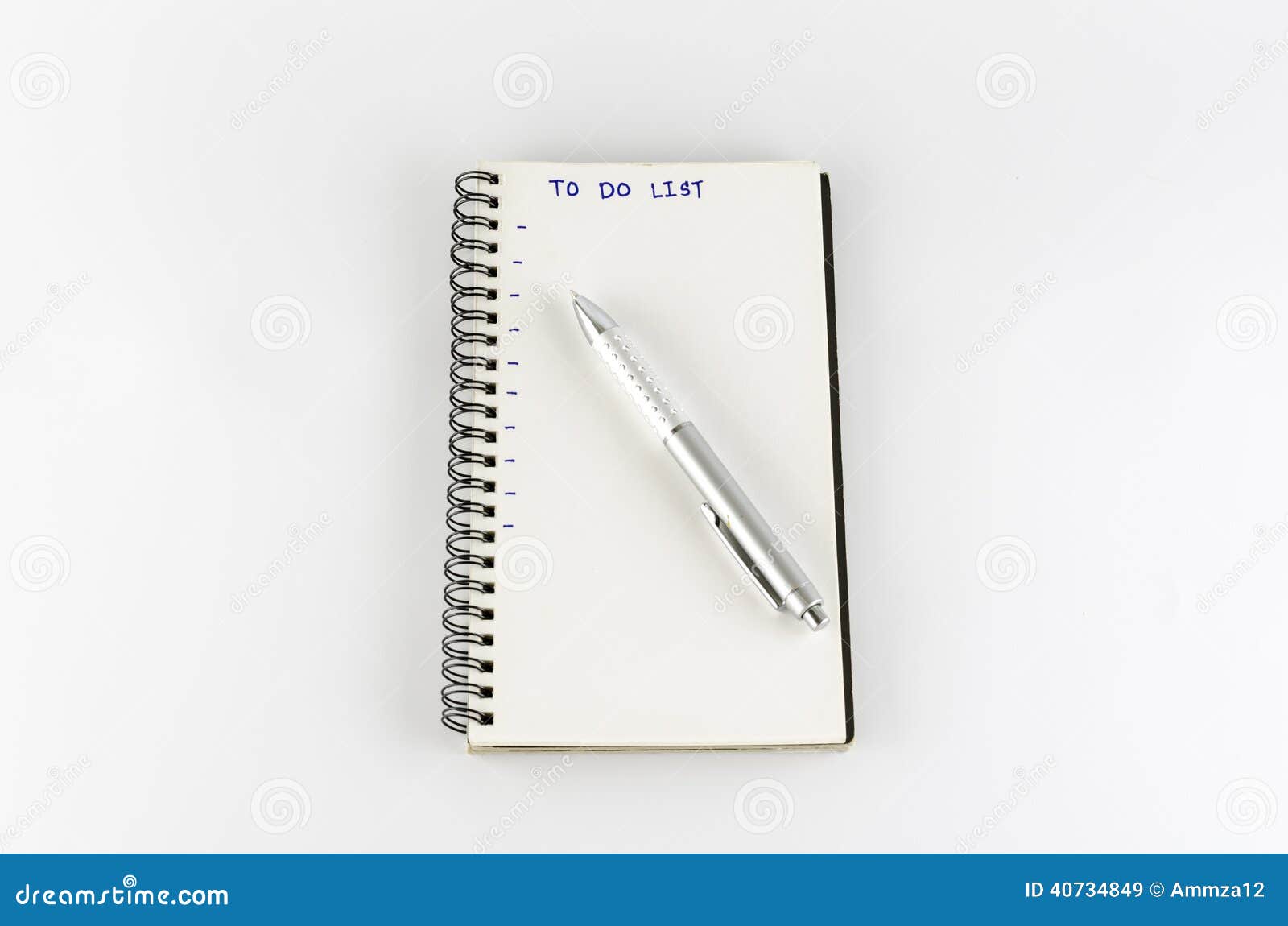 Notebook with Pen Write To Do List Word Stock Image - Image of office ...