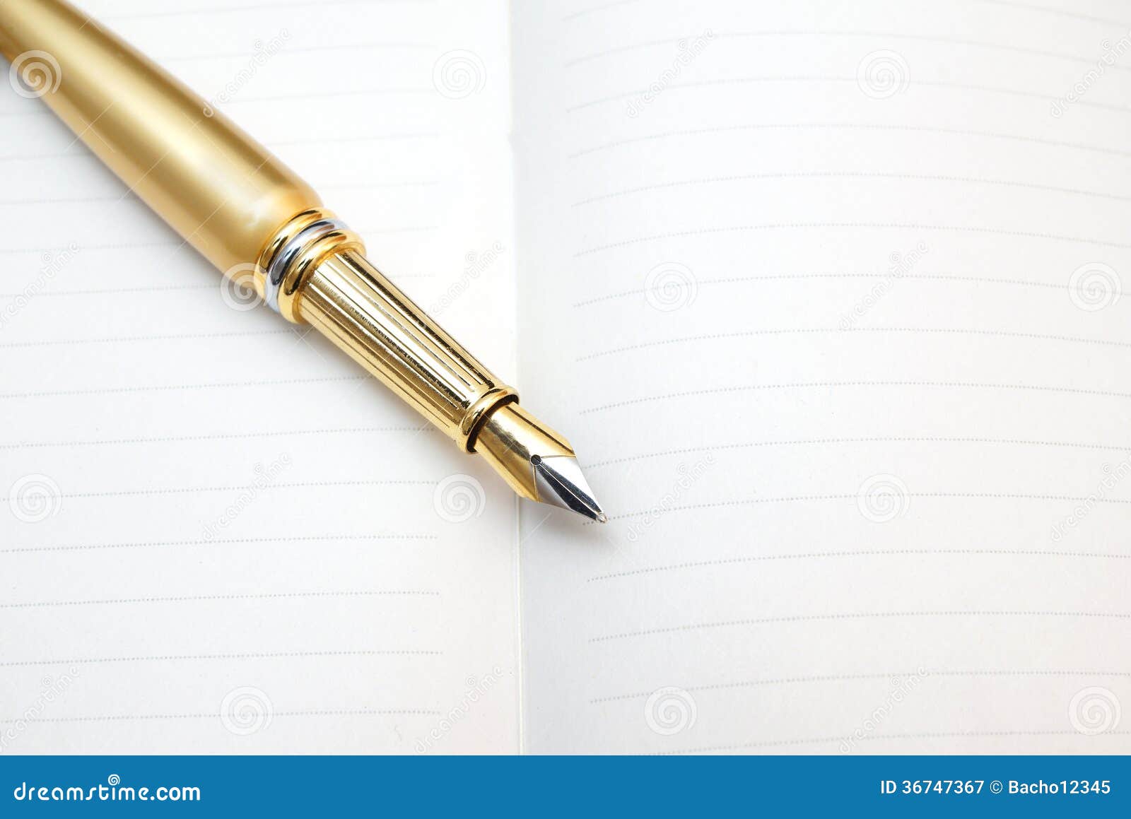 Notebook and Pen for Writing Stock Image - Image of document, ball ...