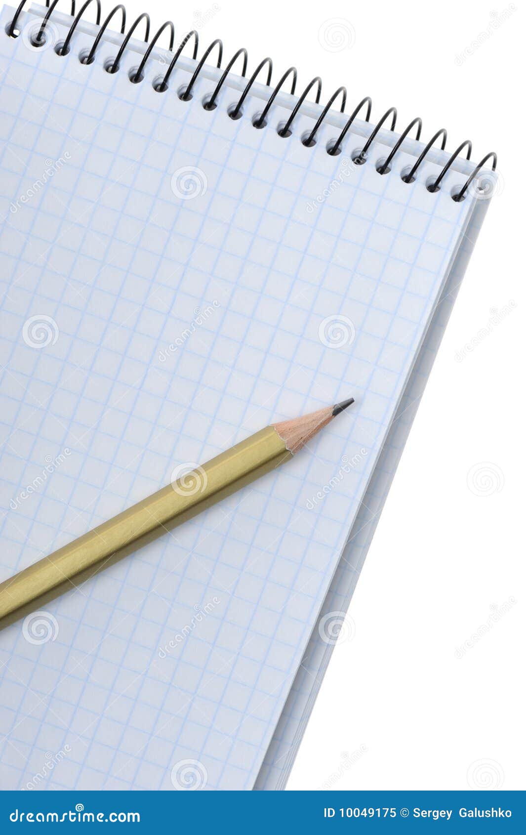 Notebook with pencil stock image. Image of color, book - 10049175