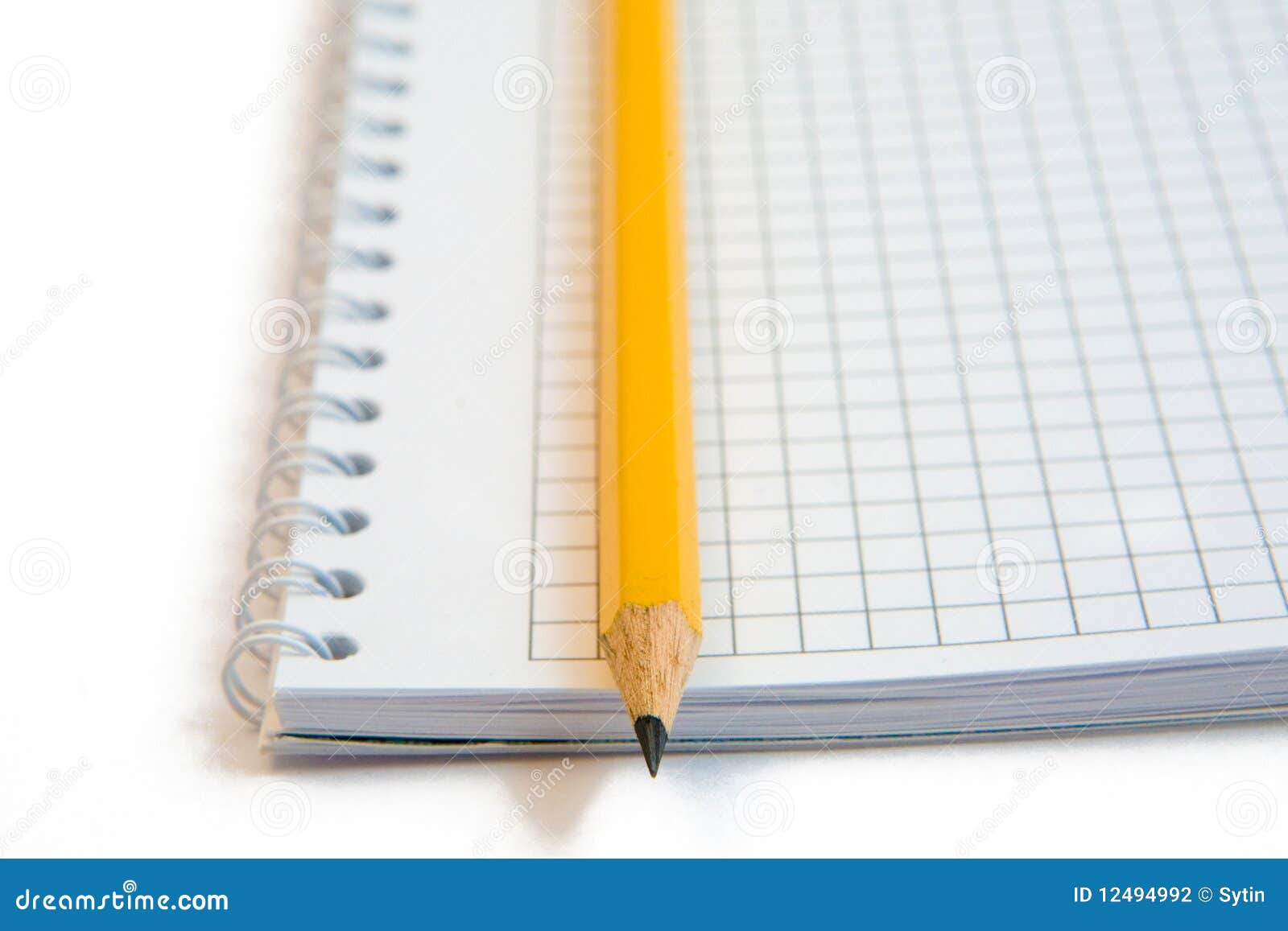 Notebook with pencil stock photo. Image of paper, school - 12494992