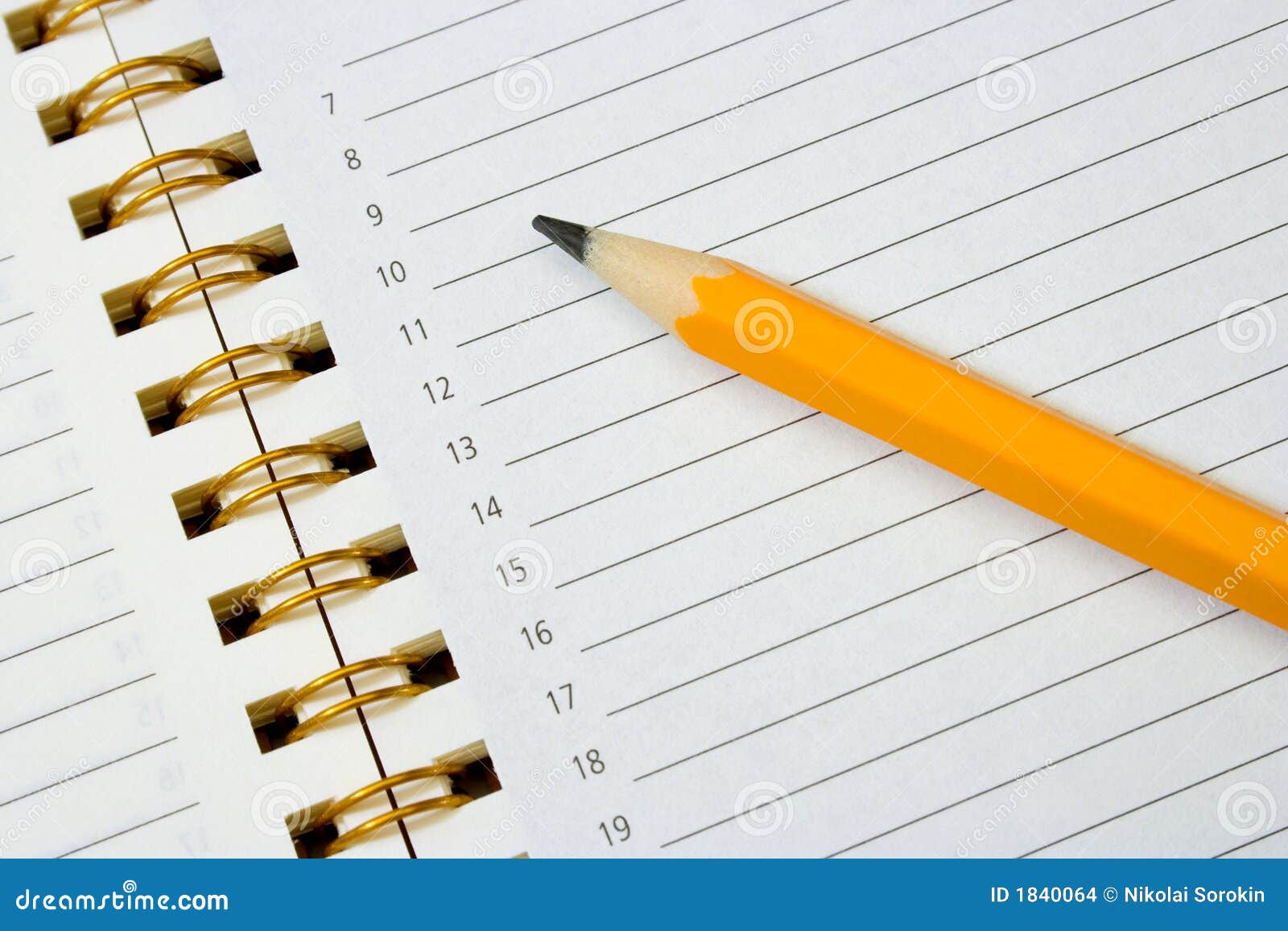 Notebook and pencil stock photo. Image of educate, note - 1840064