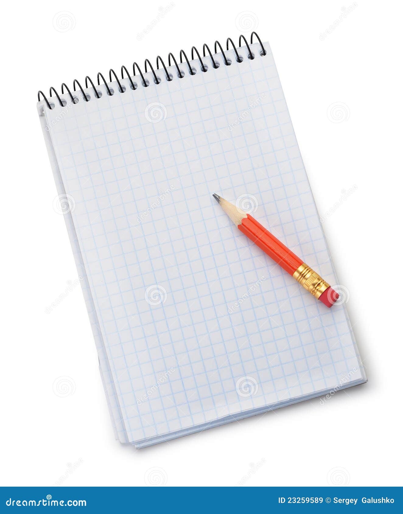 Notebook and pencil stock image. Image of notes, erase - 23259589