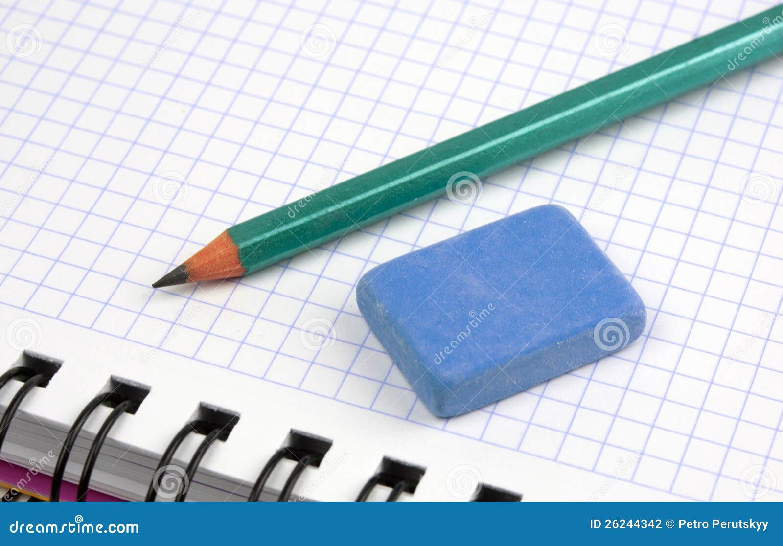 Notebook with pencil stock photo. Image of notebook, homework - 26244342