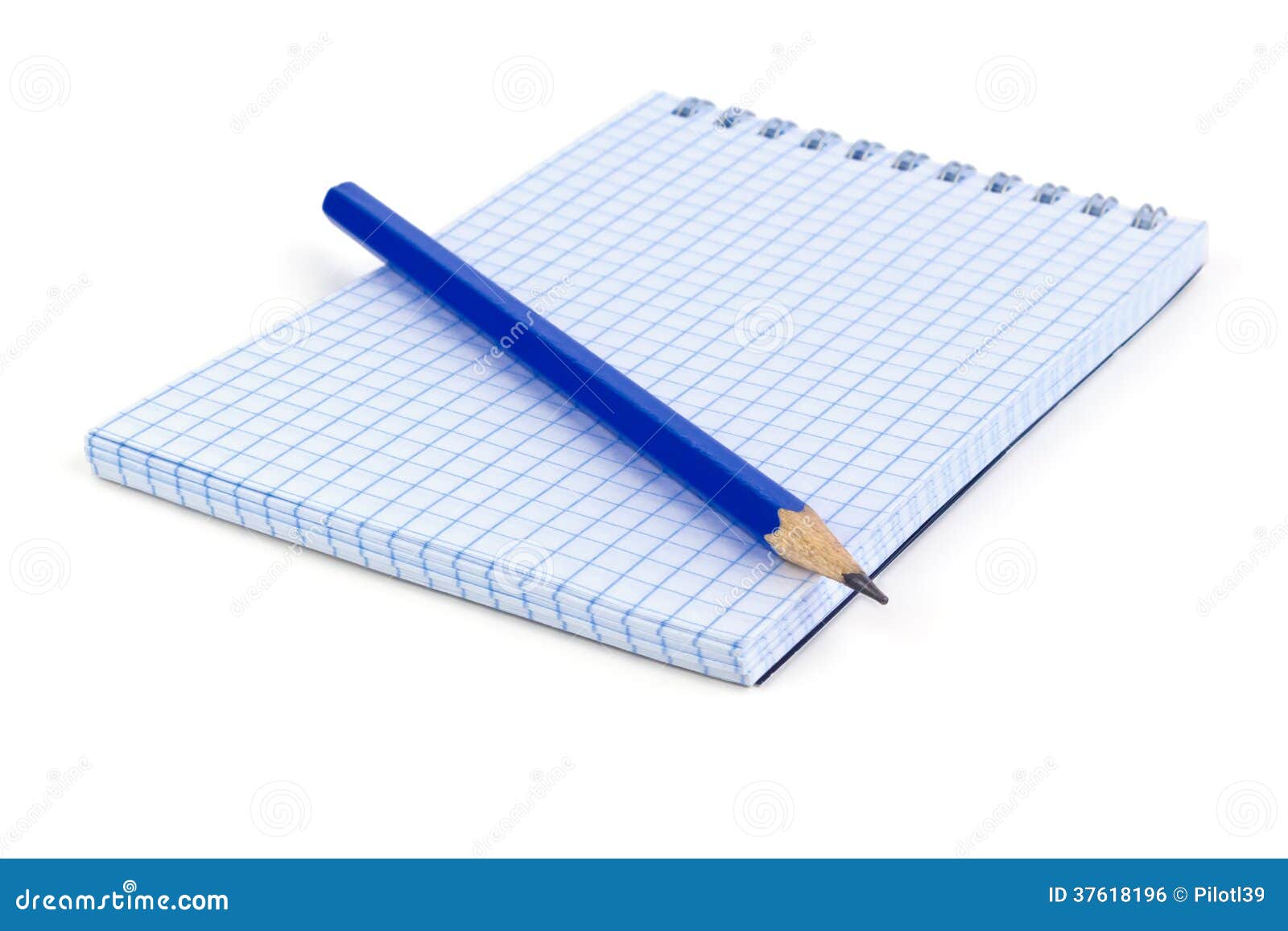 Notebook and pencil stock photo. Image of space, homework - 37618196