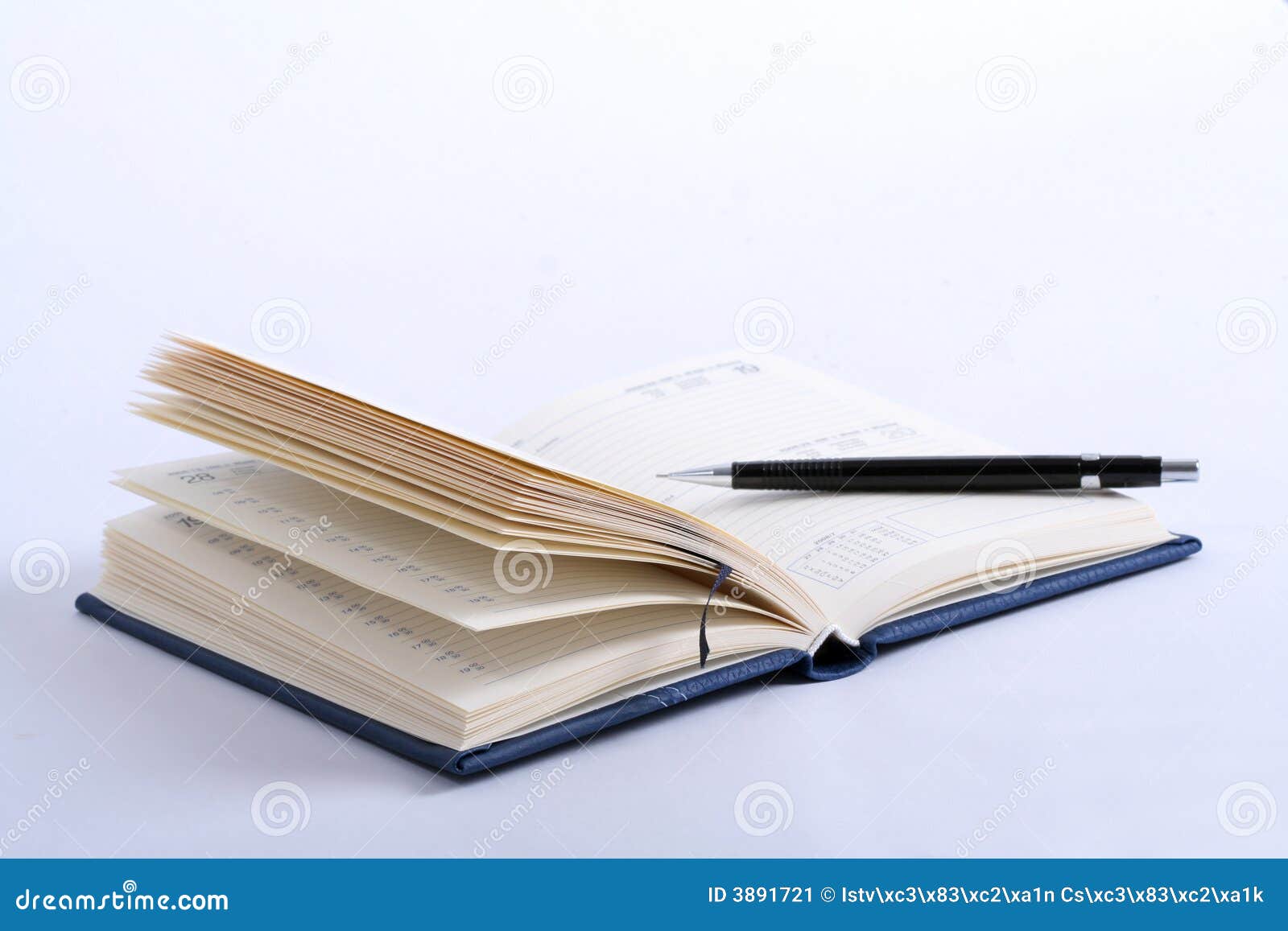 Notebook with pencil stock image. Image of notebook, date - 3891721