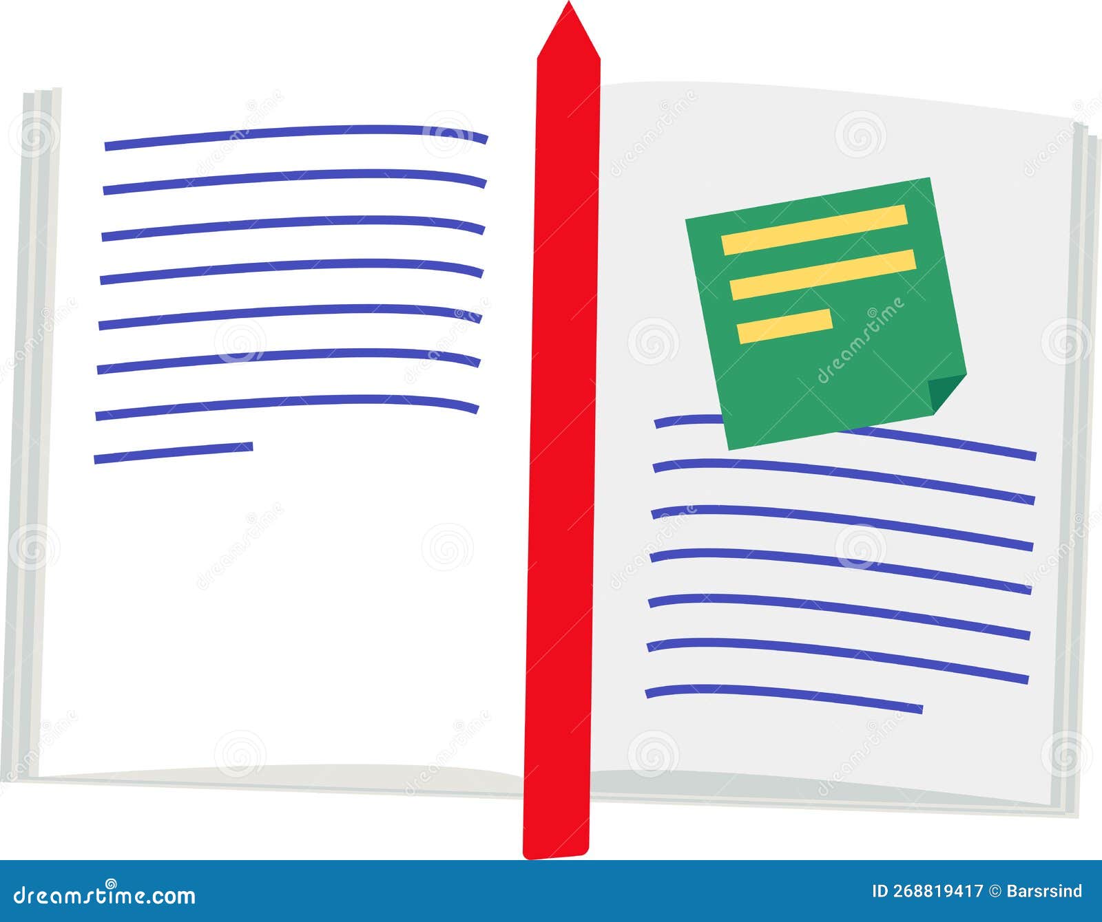 Notebook and Pencil for Noting Lecture Vector Stock Vector ...