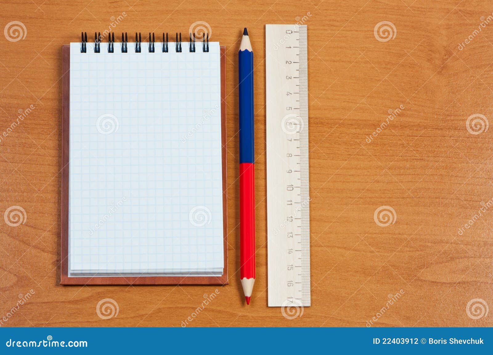 Notebook And Pencil On Pastel Color Texture Background Stock ...