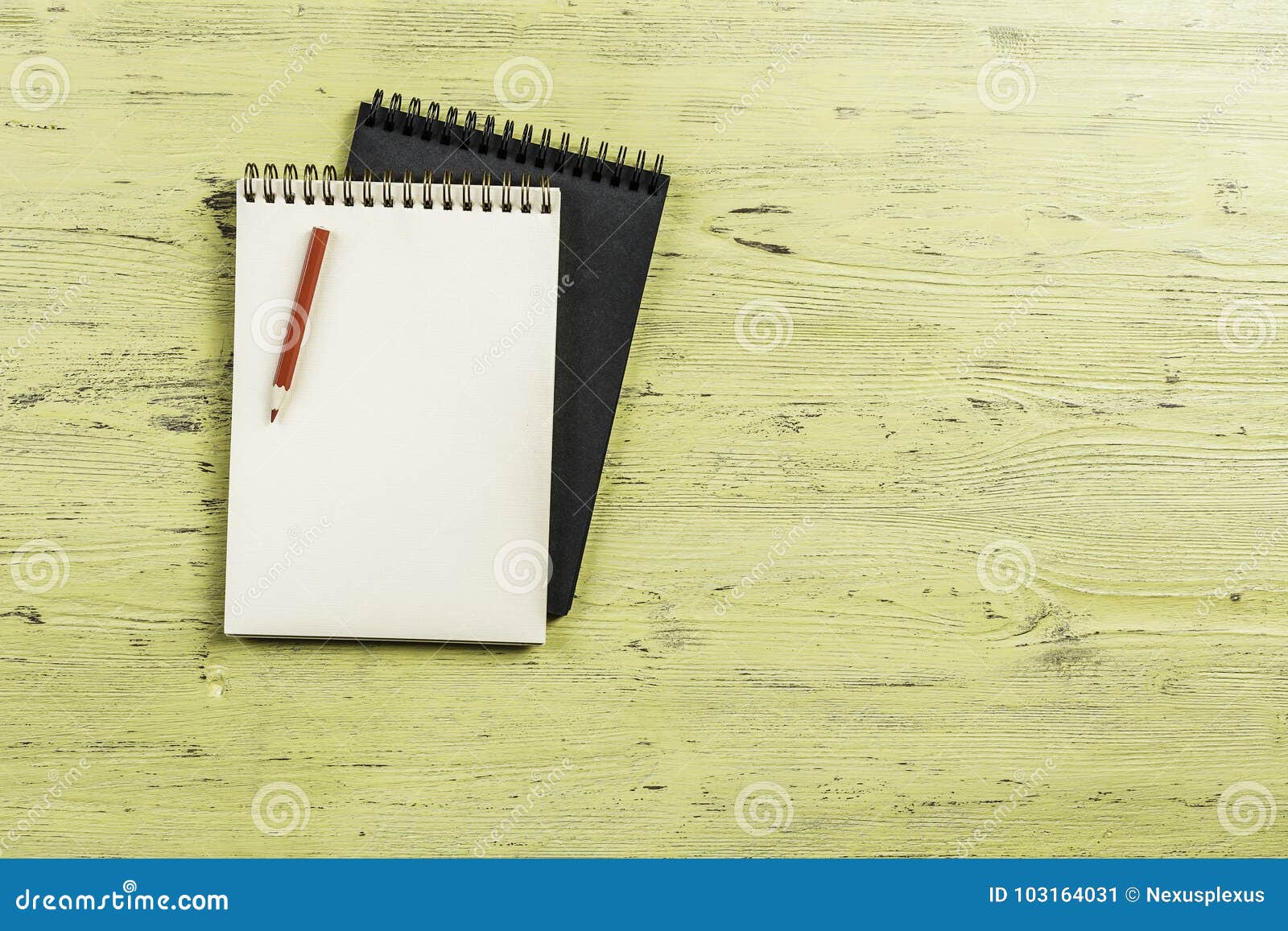 Notebook with pencil stock image. Image of diary, book - 103164031