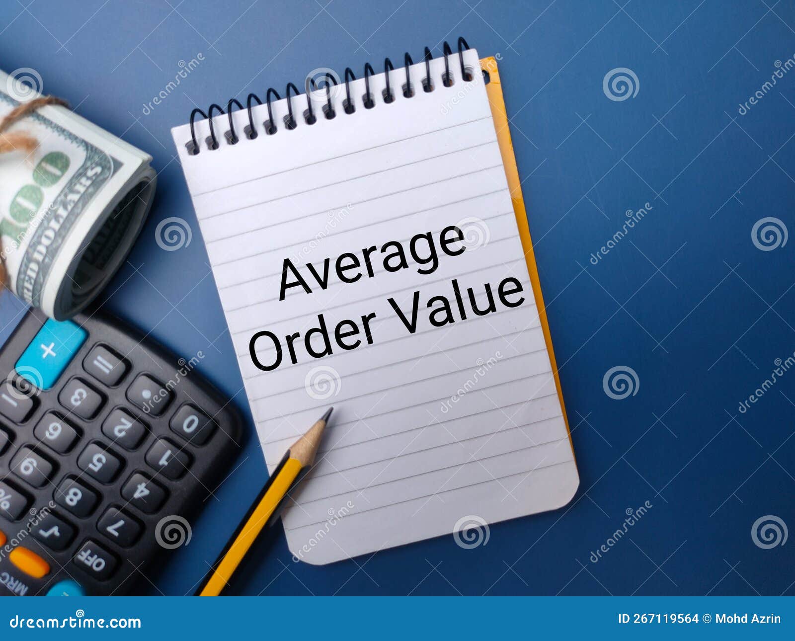 Notebook and Pencil with the Word AVERAGE ORDER VALUE Stock Photo ...