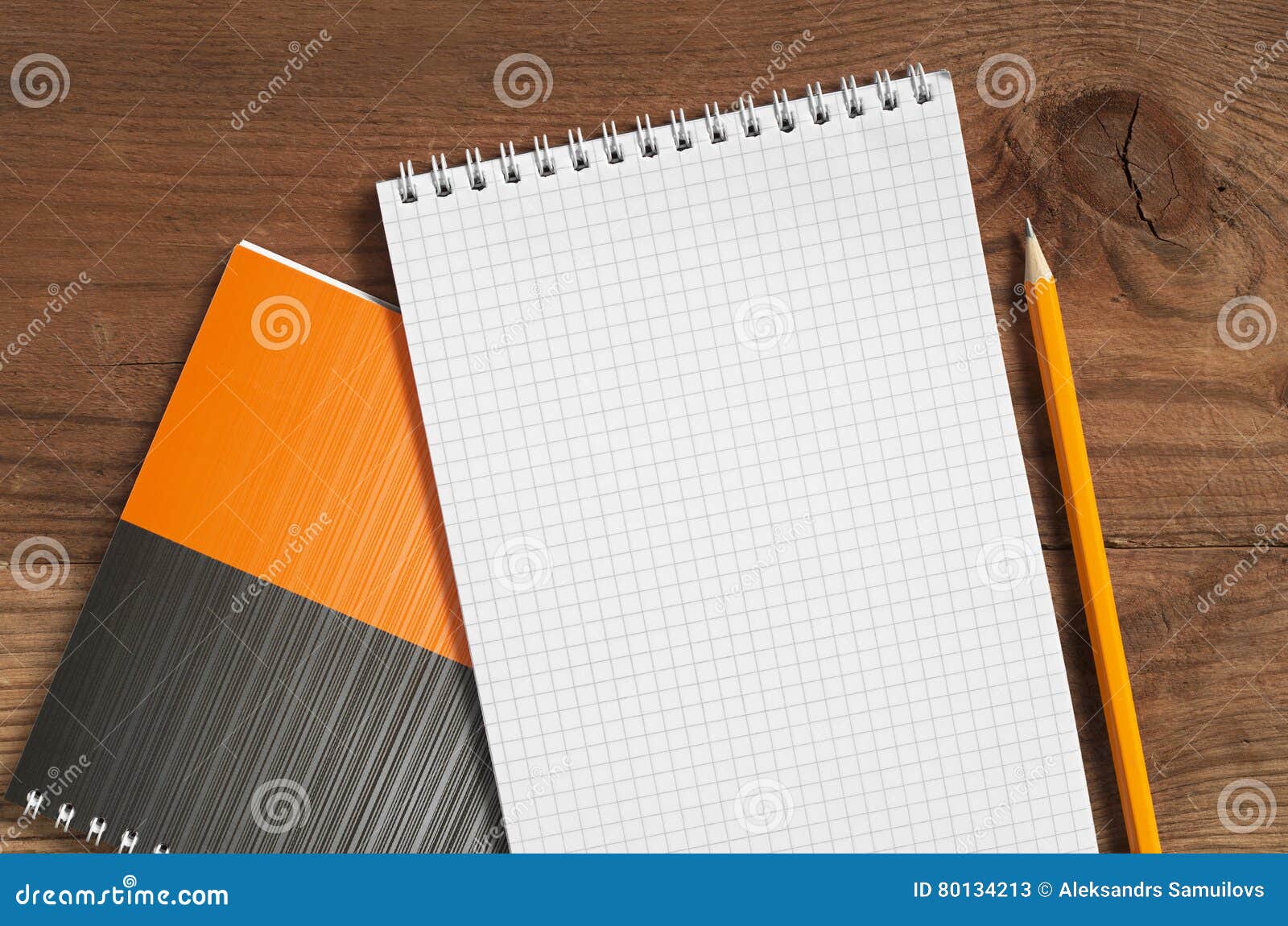 Notebook and pencils stock image. Image of letter, view - 80134213