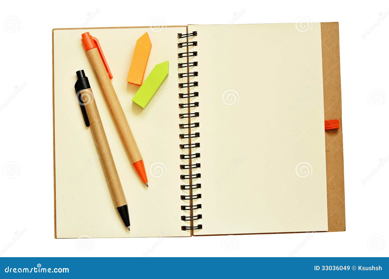 Notebook, Pens, and Stickers Stock Image - Image of lesson, opened ...