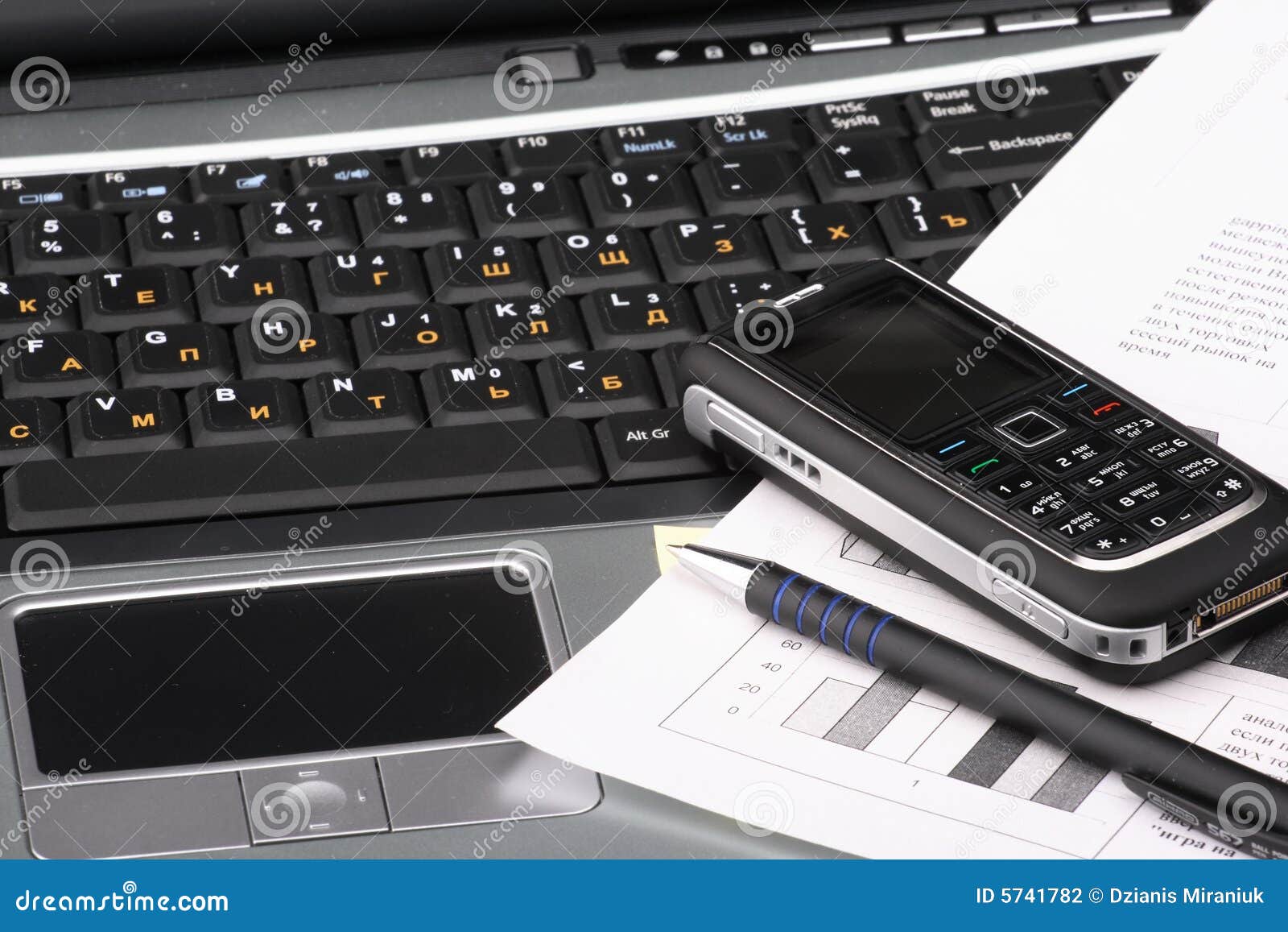 Notebook, Phone, Business Technology Stock Photo - Image of mobility ...
