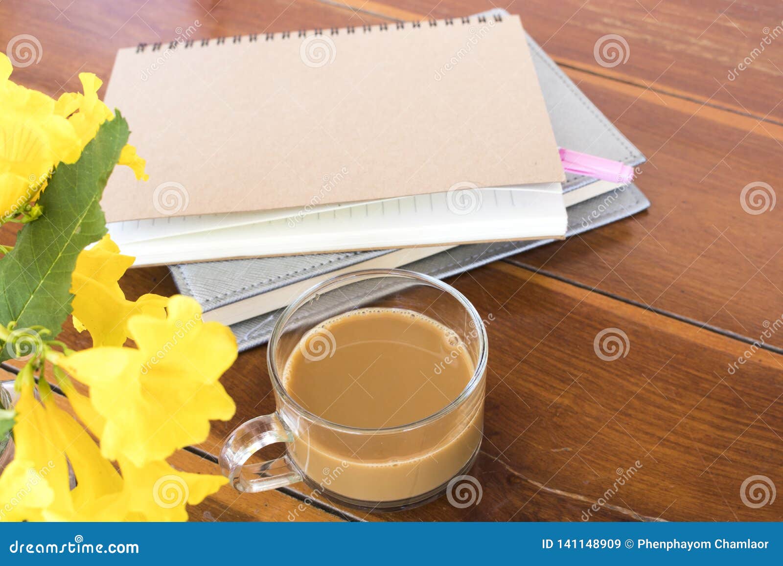 Notebook Planner for Business Work at Office Stock Image - Image of ...