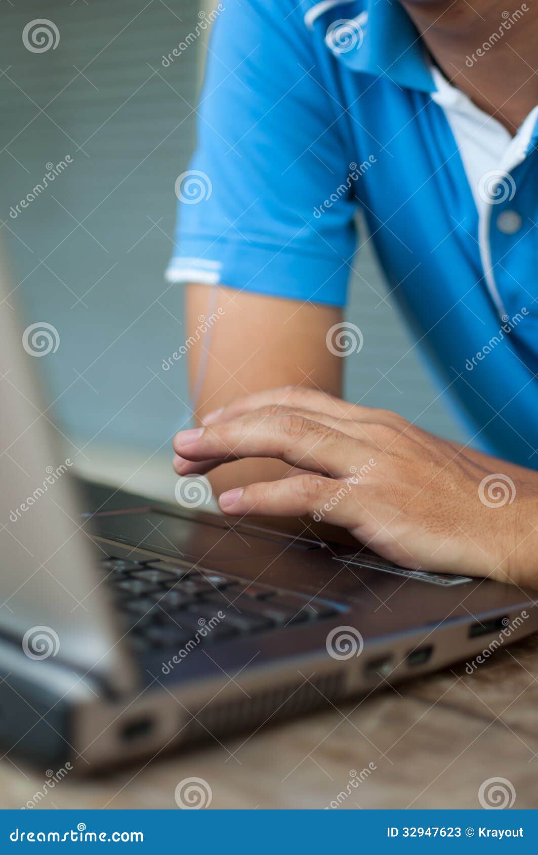 Man Was Typing Something His Laptop Stock Photos - Free & Royalty-Free ...