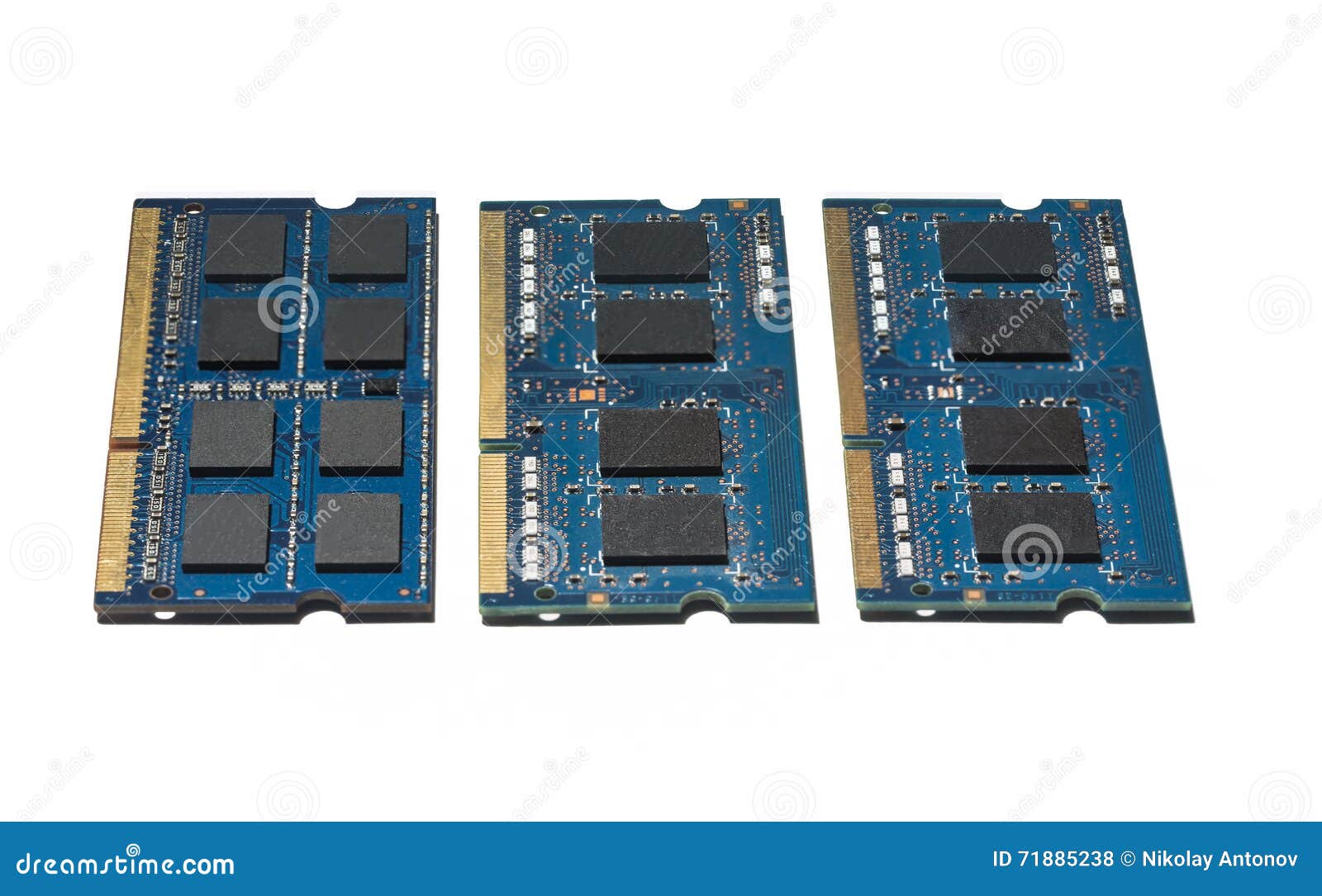 Notebook RAM Memory Cards Isolated on White Stock Photo - Image of high ...