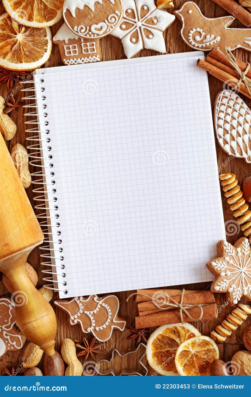 Notebook for recipes stock image. Image of anise, recipe - 22303453