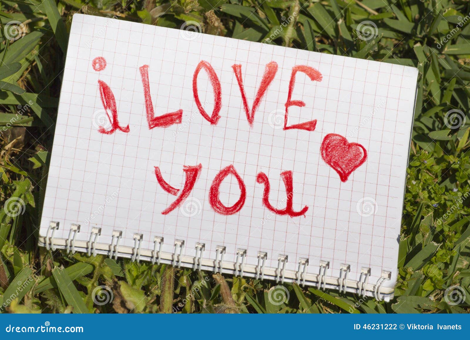 Notebook with a Record I Love You Stock Photo - Image of greeting ...