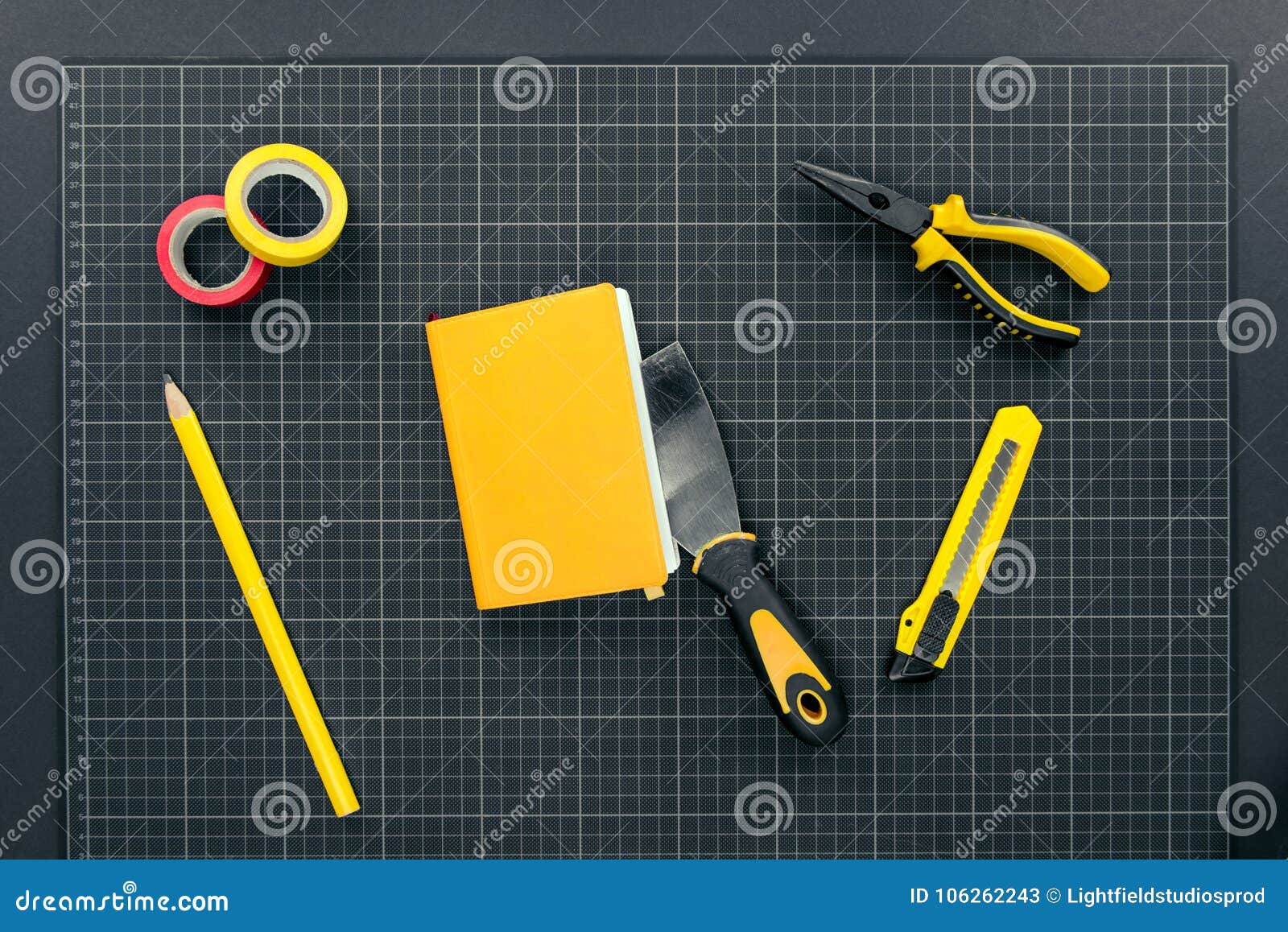 Notebook and Reparement Tools Stock Image - Image of industry, pencil ...