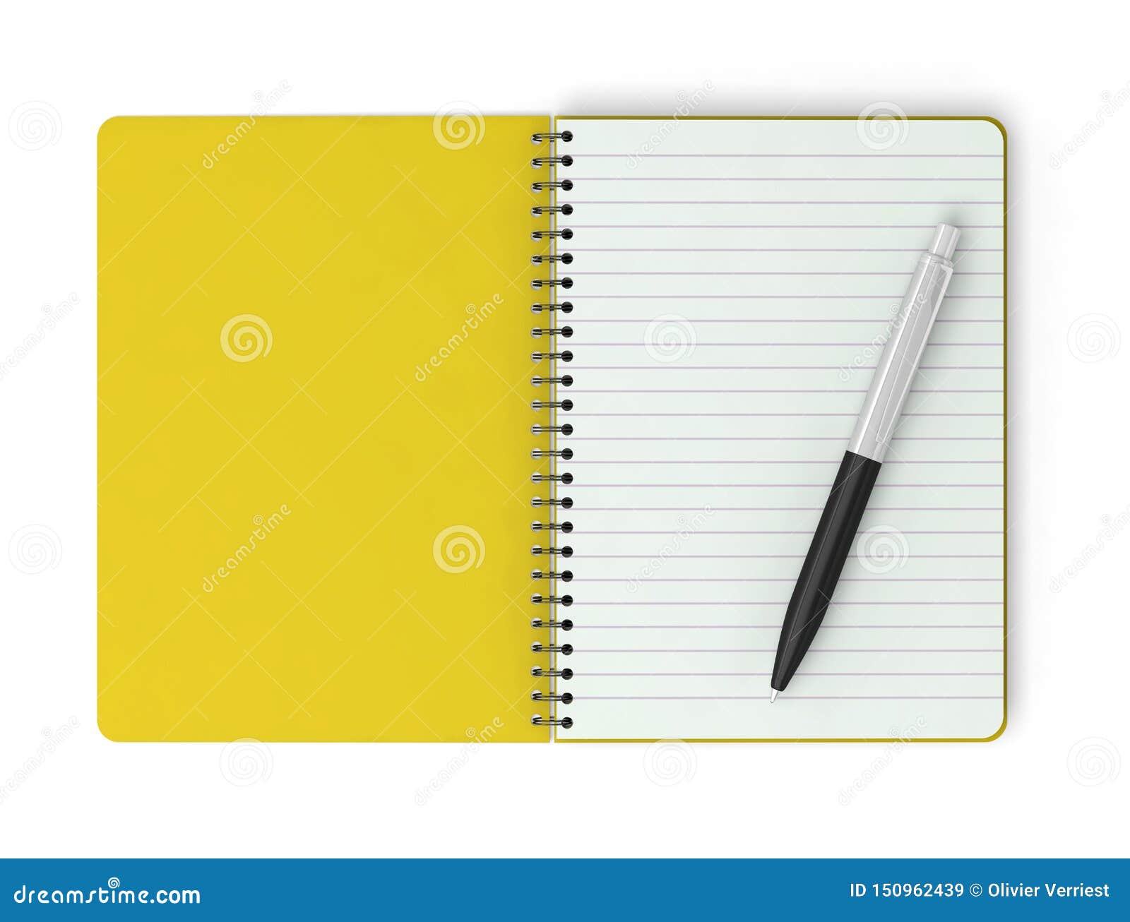 Notebook Rings Spiral Pen Notepad Stock Illustration - Illustration of ...