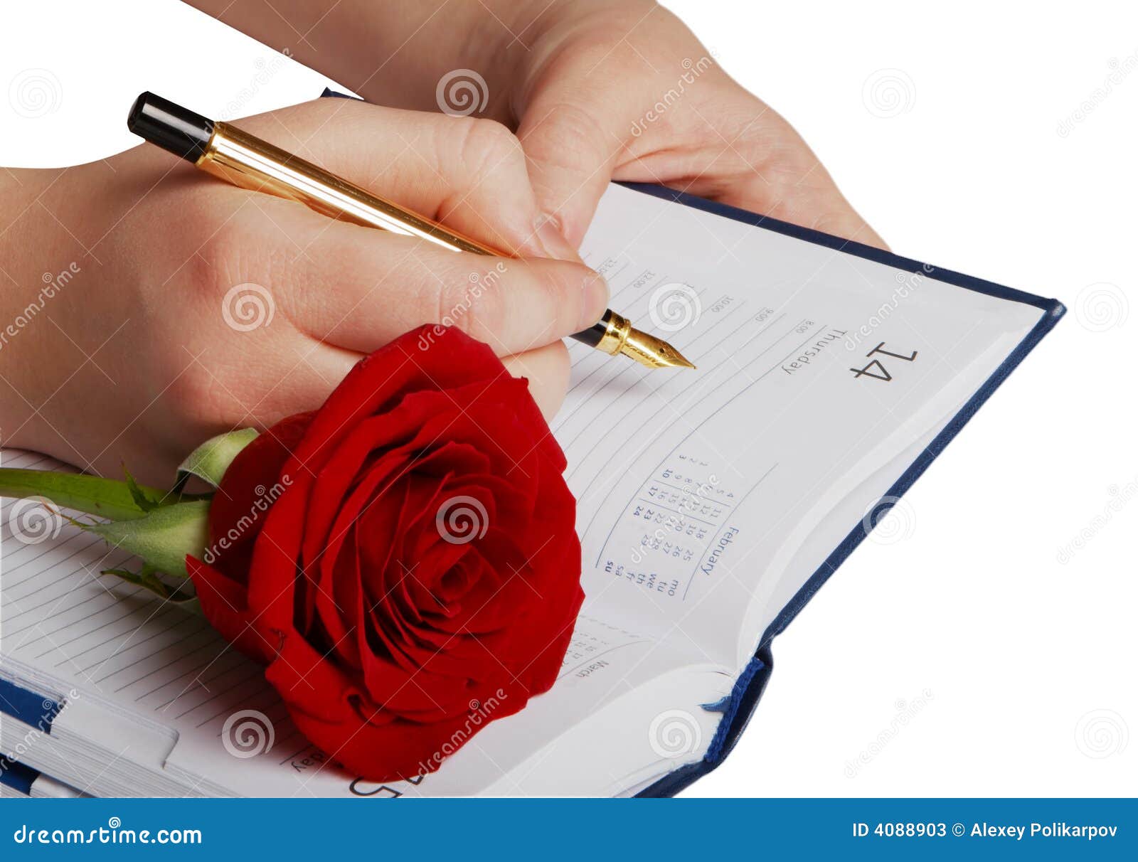 Notebook and rose stock image. Image of communication - 4088903