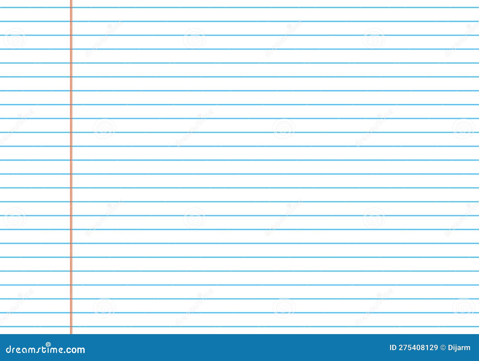 Notebook Ruled Paper Background for Student. White Note Stock ...