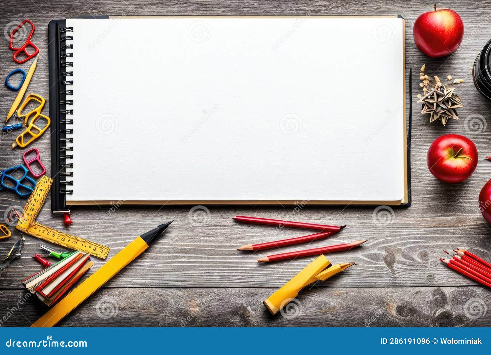 Background Notebook - Back To School Concept Stock Illustration ...