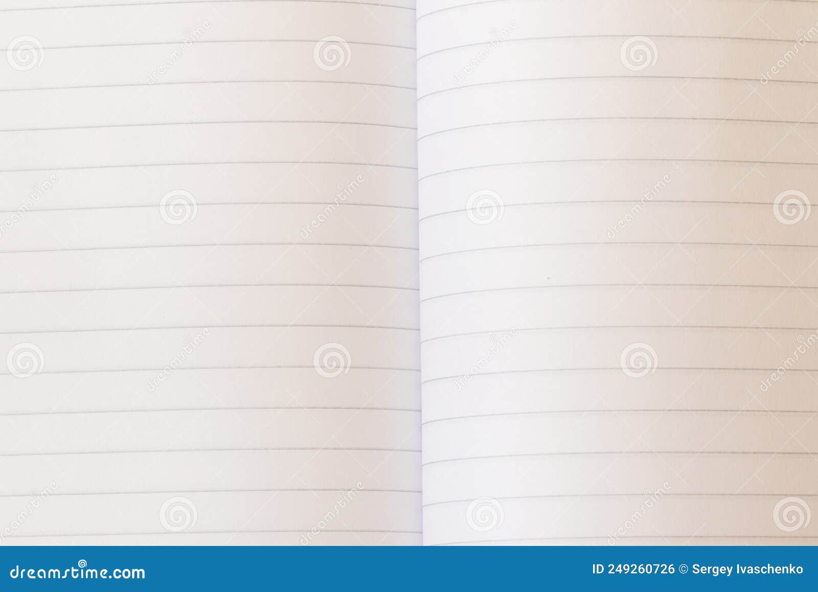 Notebook sheet in a line. stock photo. Image of blank - 249260726