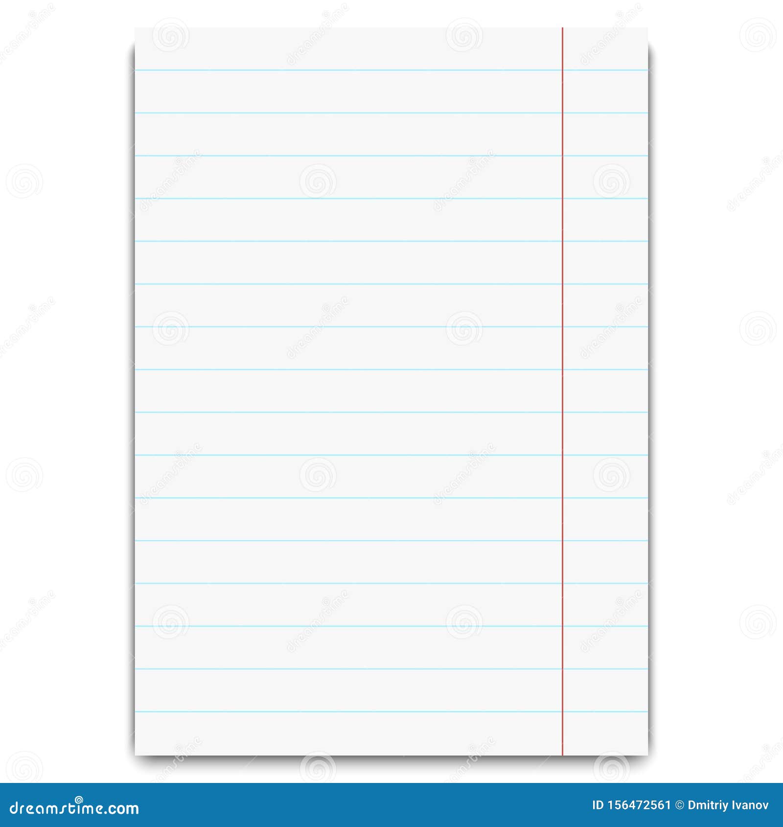 Notebook sheet in line stock vector. Illustration of banner - 156472561